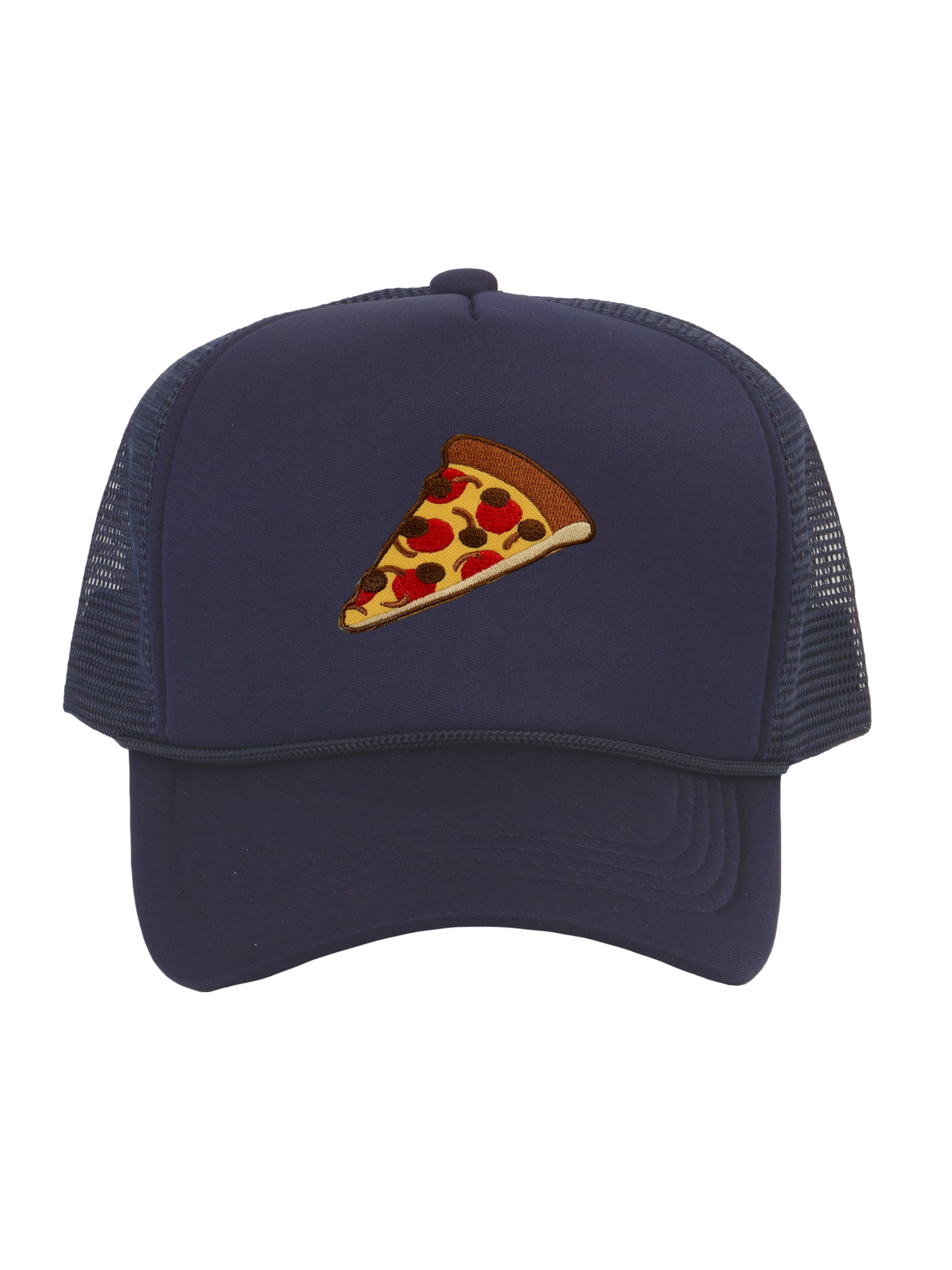 Adult Men's Pepperoni Pizza Slice Rope Foam Trucker Hat, Navy - Walmart.com