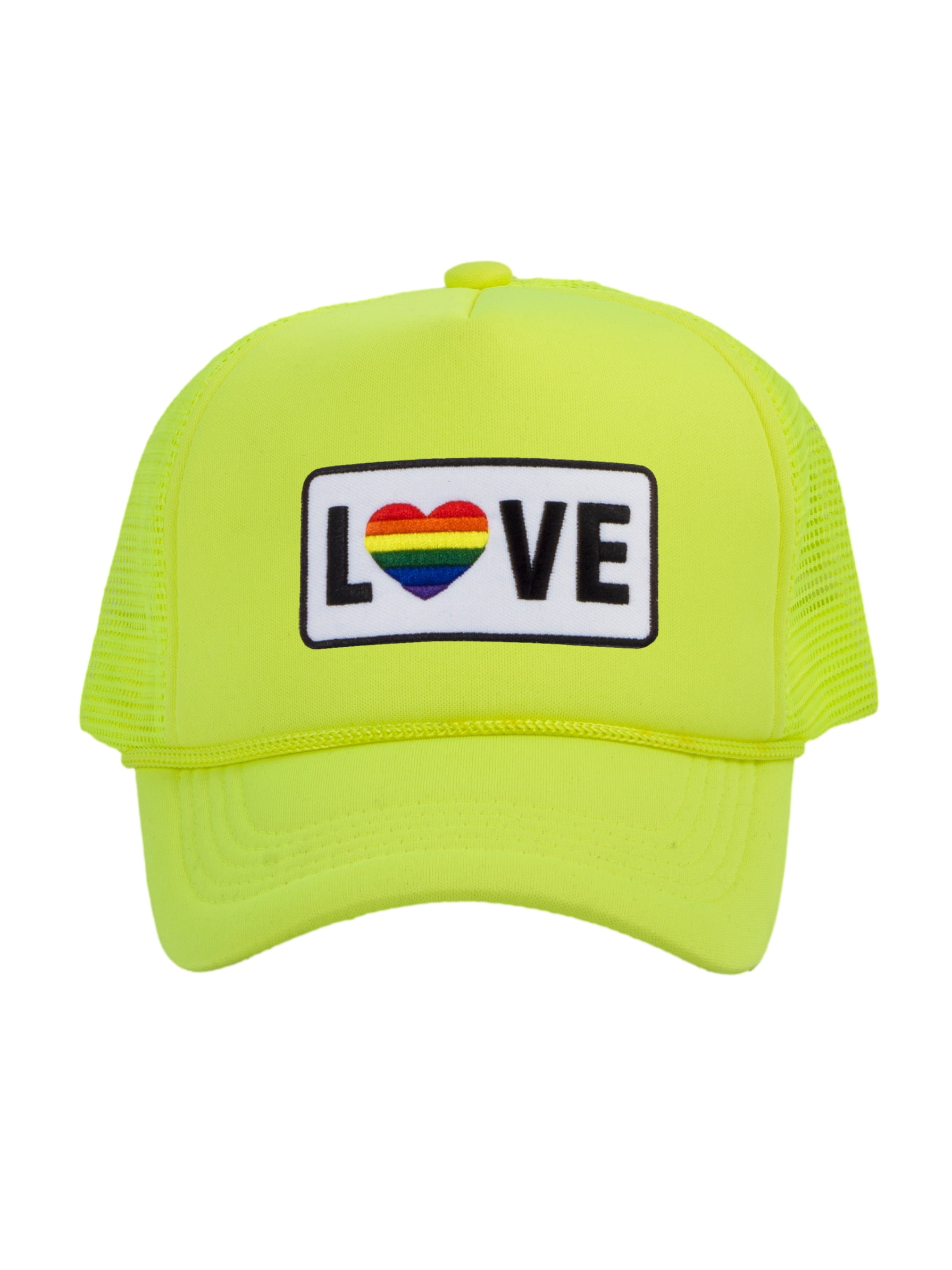 Adult Men's Pepperoni Pizza Slice Rope Foam Trucker Hat, Neon Yellow ...