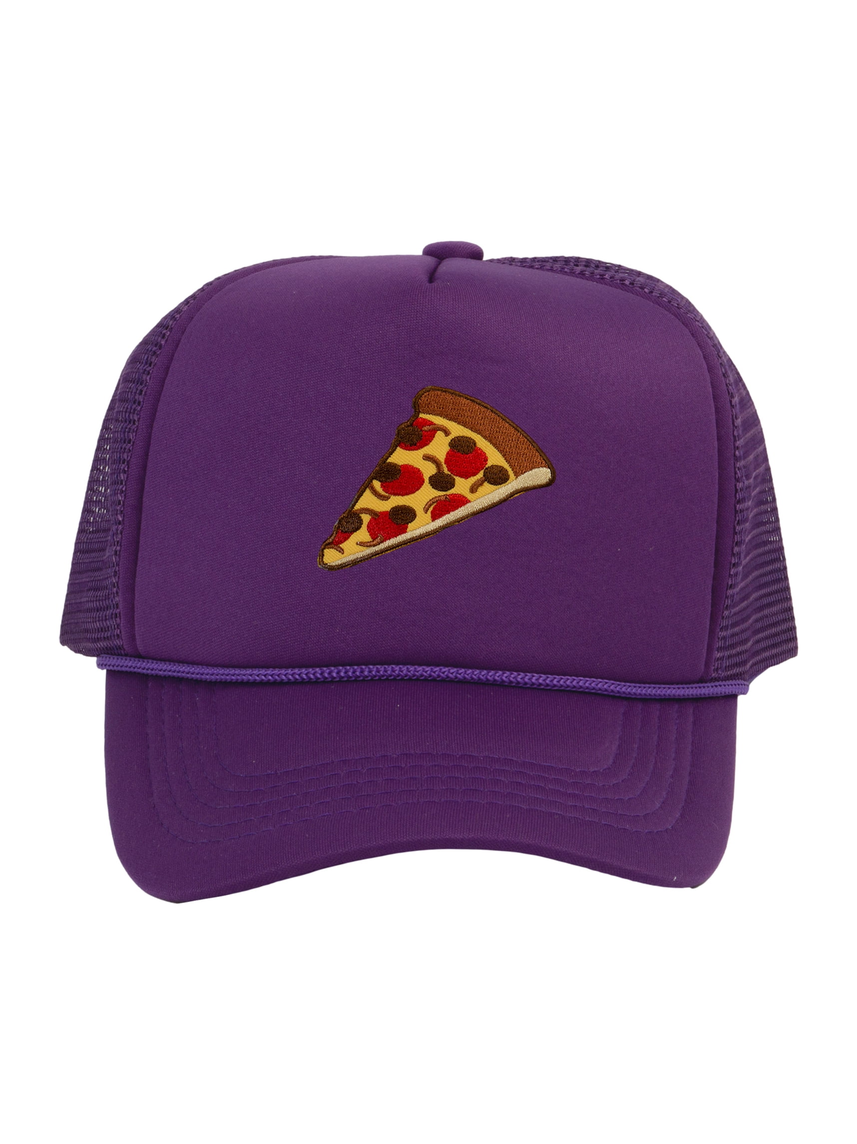 Adult Men's Pepperoni Pizza Slice Rope Foam Trucker Hat, Purple ...