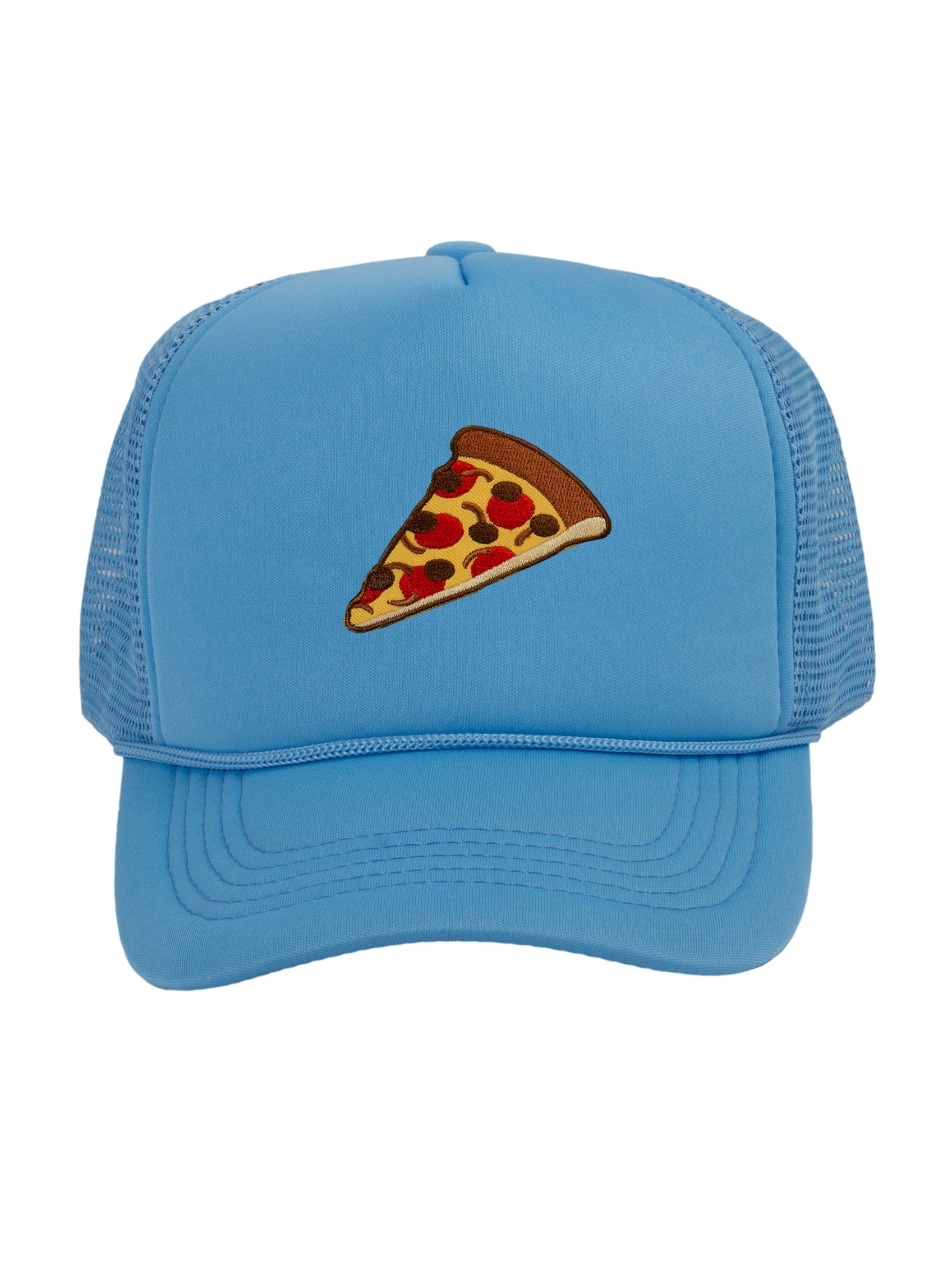 Adult Men's Pepperoni Pizza Slice Rope Foam Trucker Hat, Sky - Walmart.com