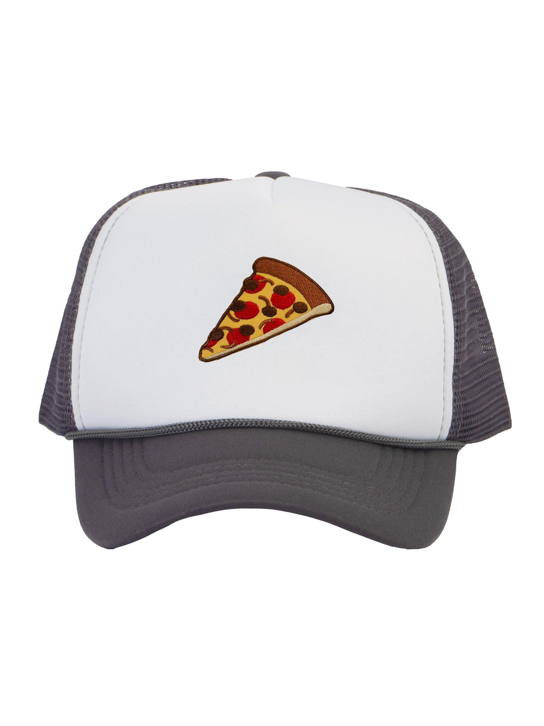 Adult Men's Pepperoni Pizza Slice Rope Foam Trucker Hat, White/Dark ...