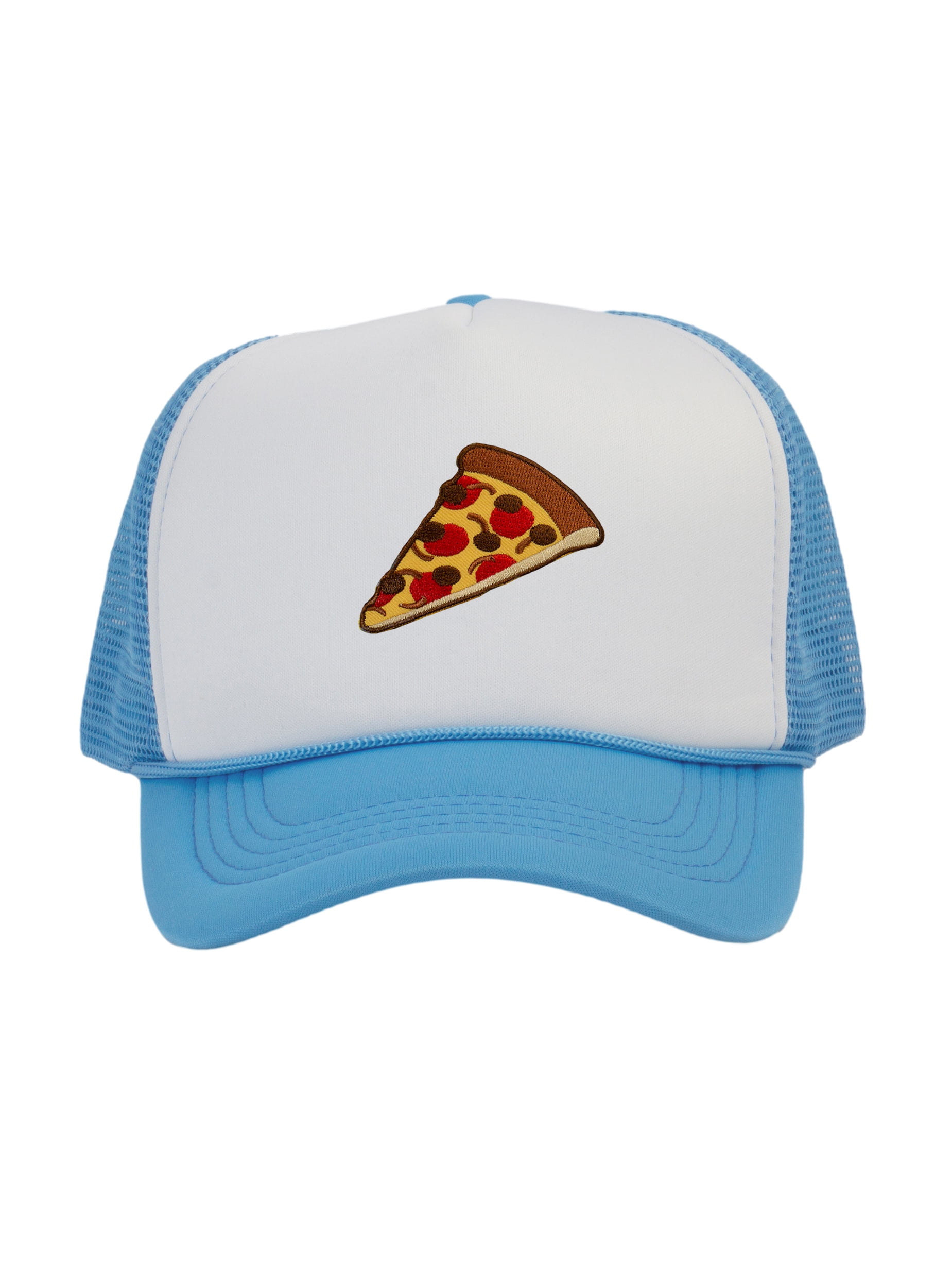 Adult Men's Pepperoni Pizza Slice Rope Foam Trucker Hat, White/Sky ...