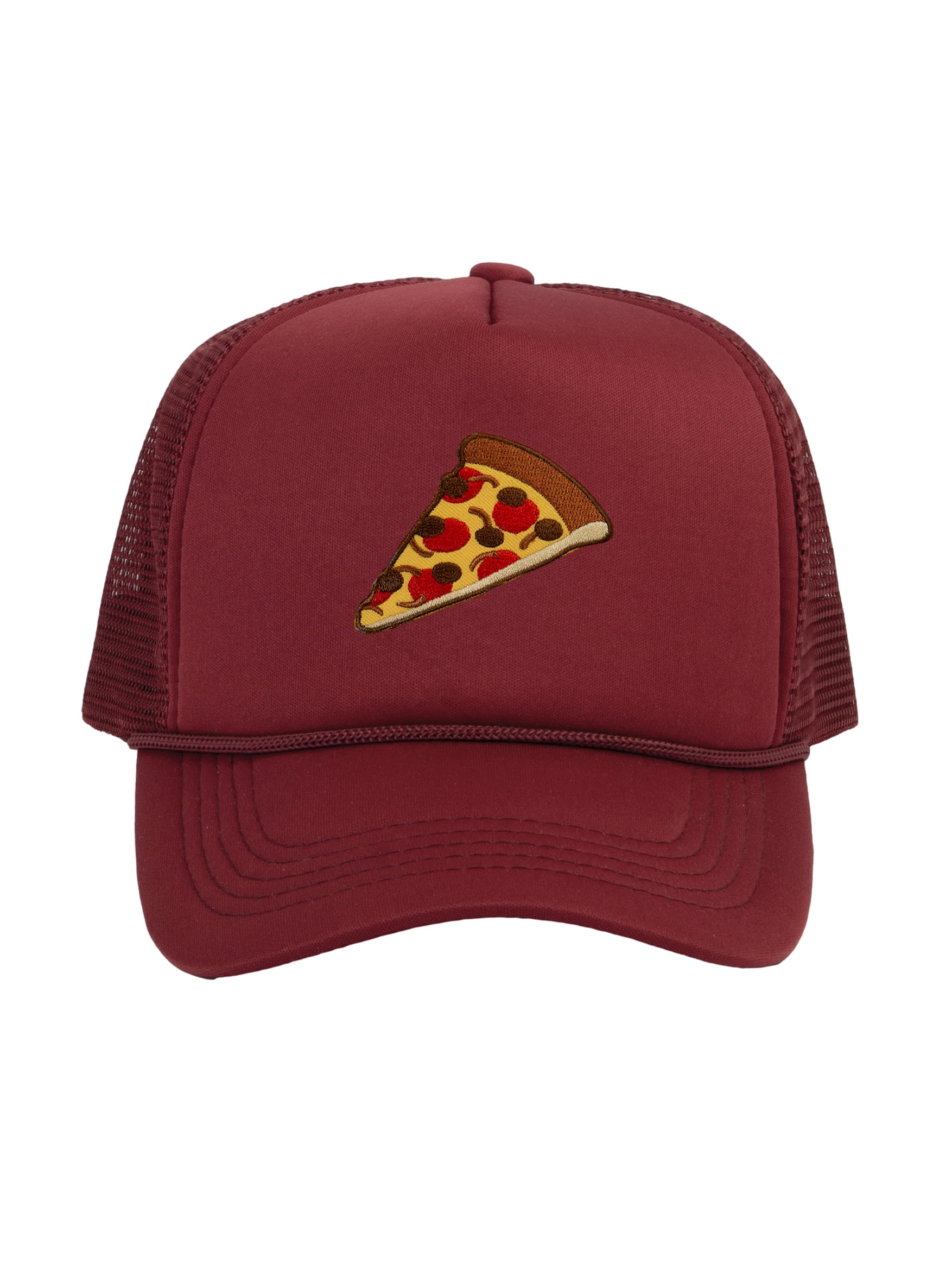 Adult Men's Pepperoni Pizza Slice Rope Foam Trucker Hat, Wine - Walmart.com