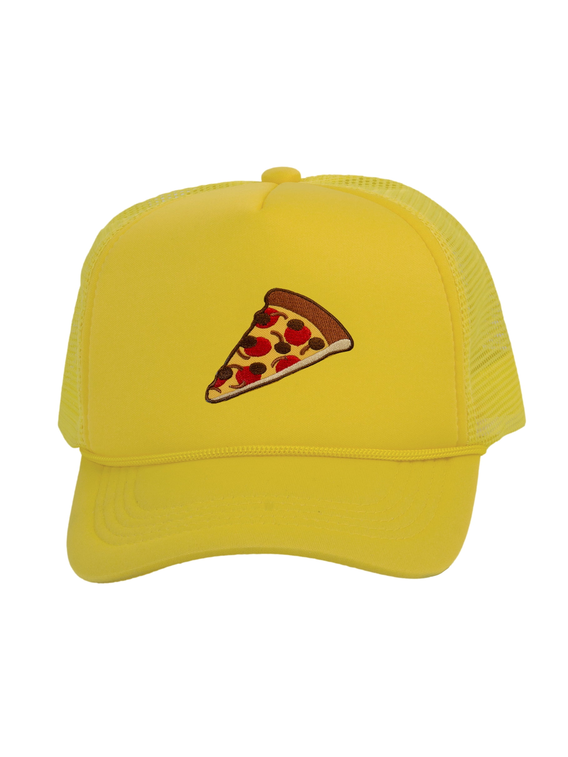 Adult Men's Pepperoni Pizza Slice Rope Foam Trucker Hat, Yellow ...