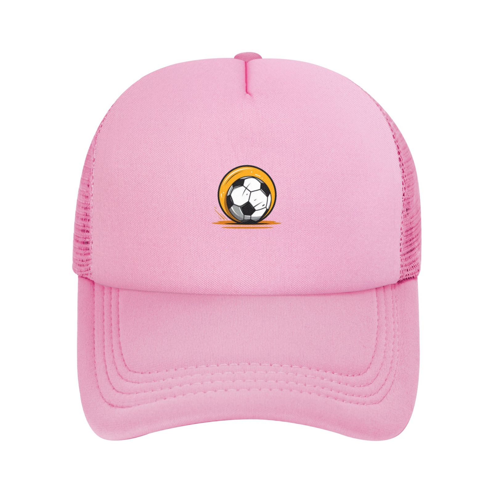 Adult Mesh Baseball Capa Soccer Ball With A Yellow And Black - Walmart.com