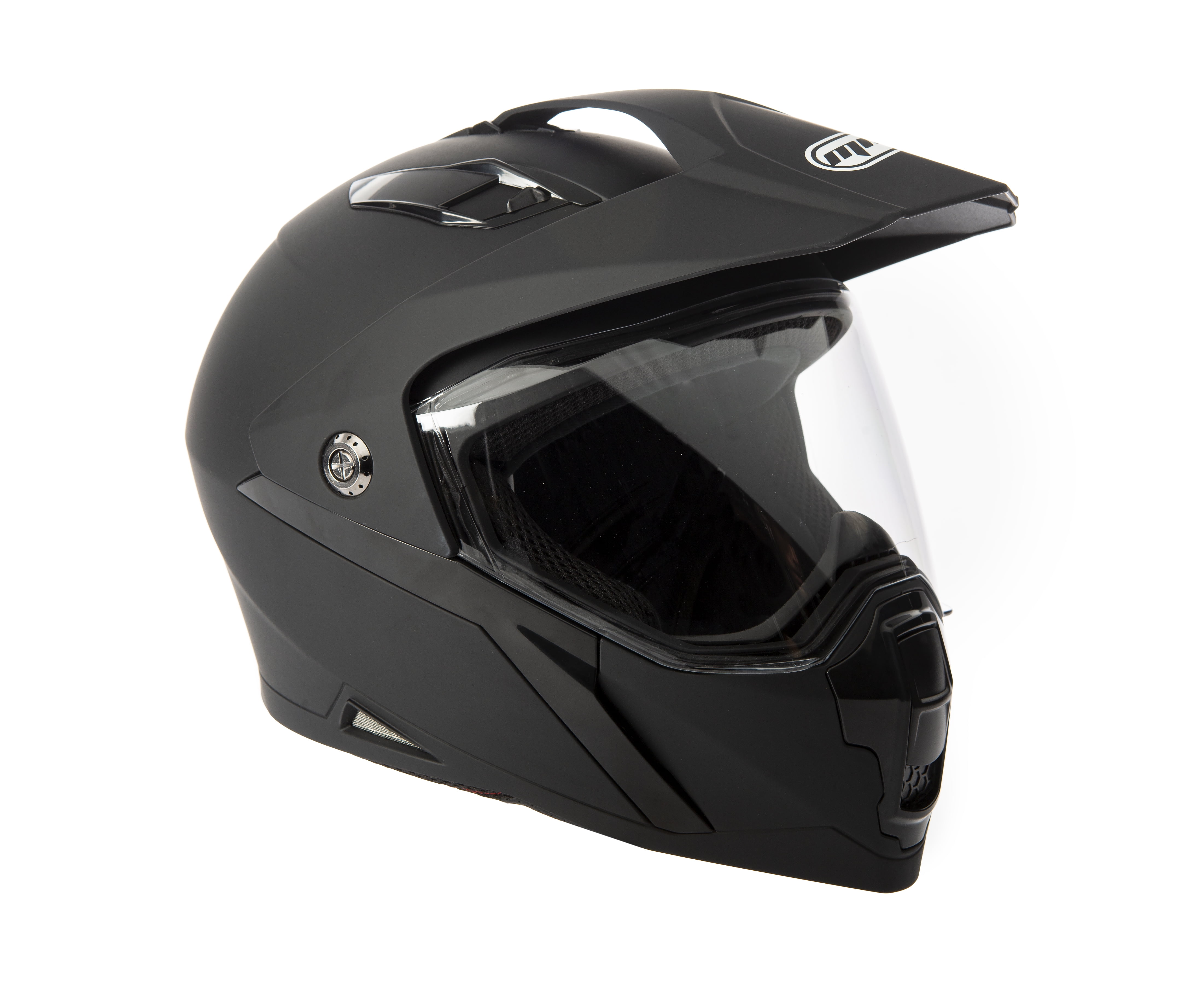 Adult Motorcycle Dual Sport Off-Road Full-Face Helmet DOT - Matte Black ...