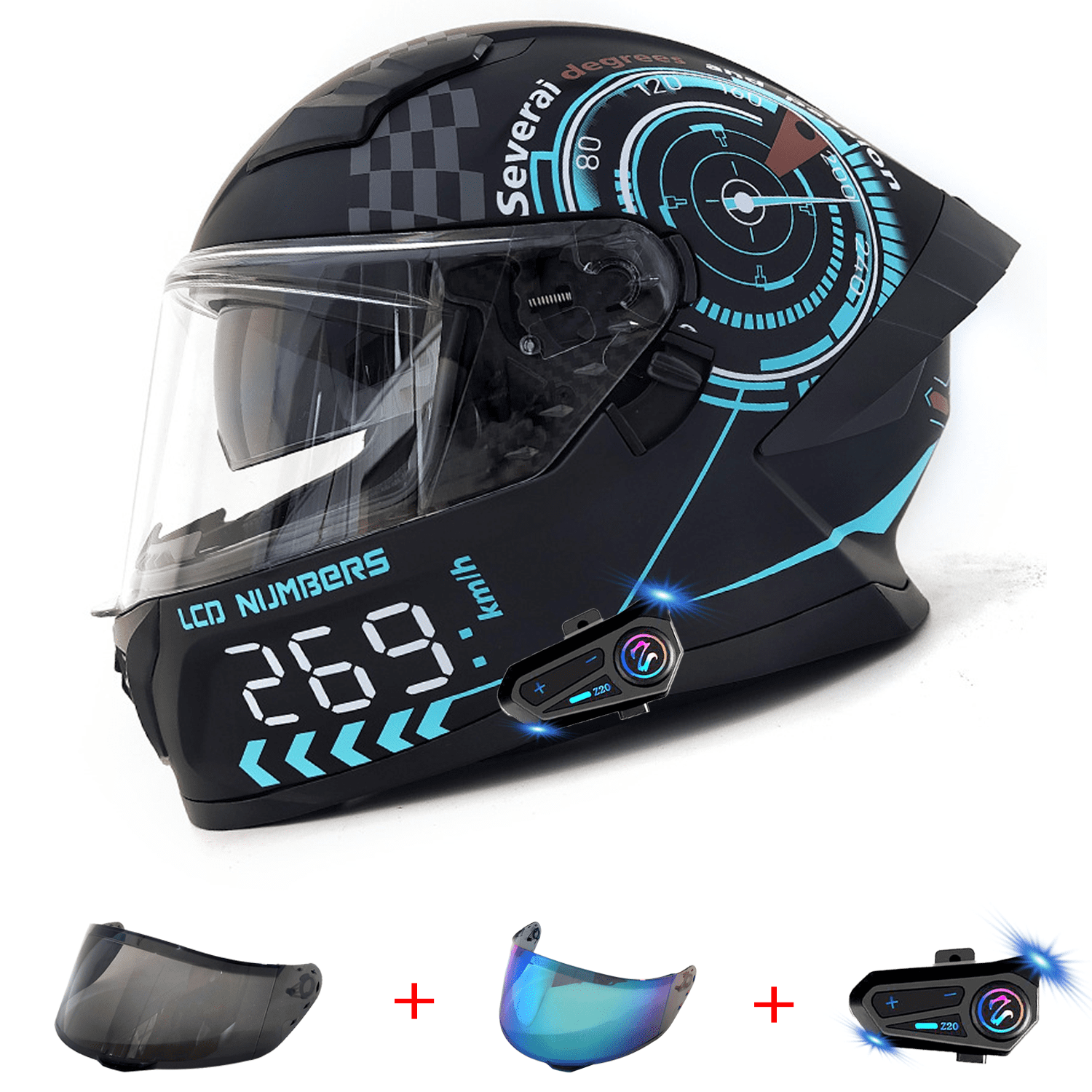 Adult Motorcycle Helmet,Full Face Motorcycle Helmet,Dot Approved,Built ...