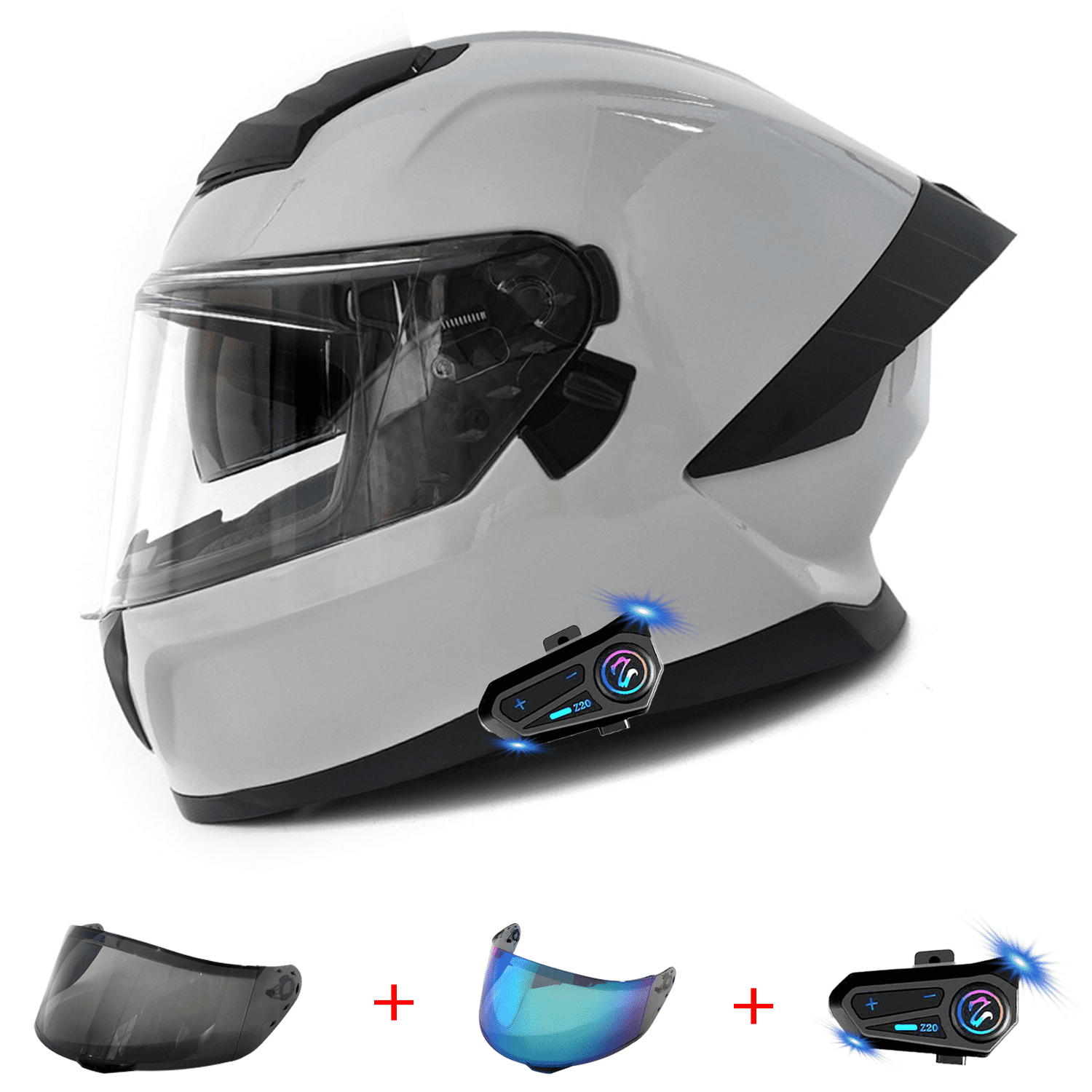Adult Motorcycle Helmet,Full Face Motorcycle Helmet,Dot Approved,Built ...