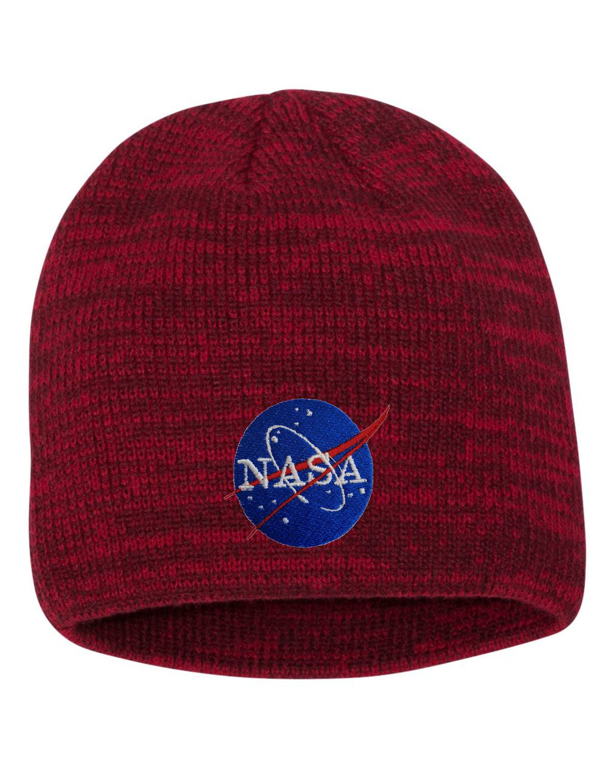 Adult NASA Insignia Logo Embroidered Marled Knit Beanie Cap - Walmart.com