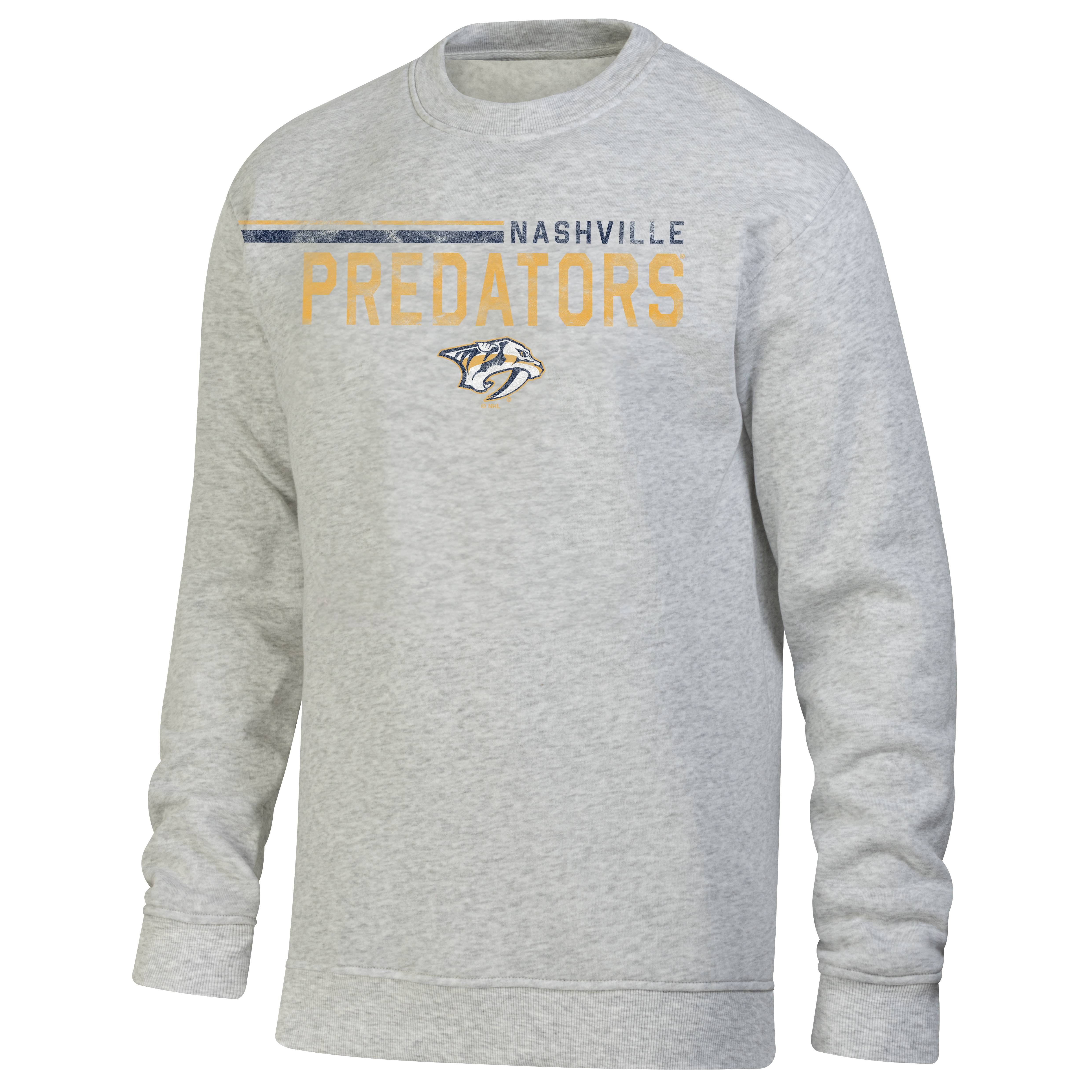 Adult NHL Nashville Predators Classic Fit Crew Fleece - Walmart.com