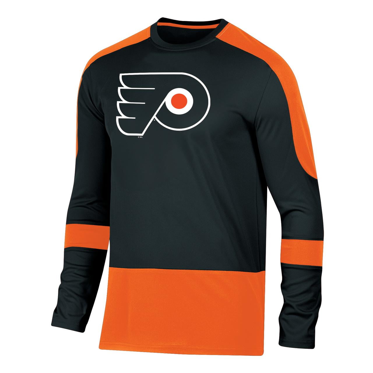 Adult NHL Philadelphia Flyers Colorblock Long Sleeve Crew Tee - Walmart.com
