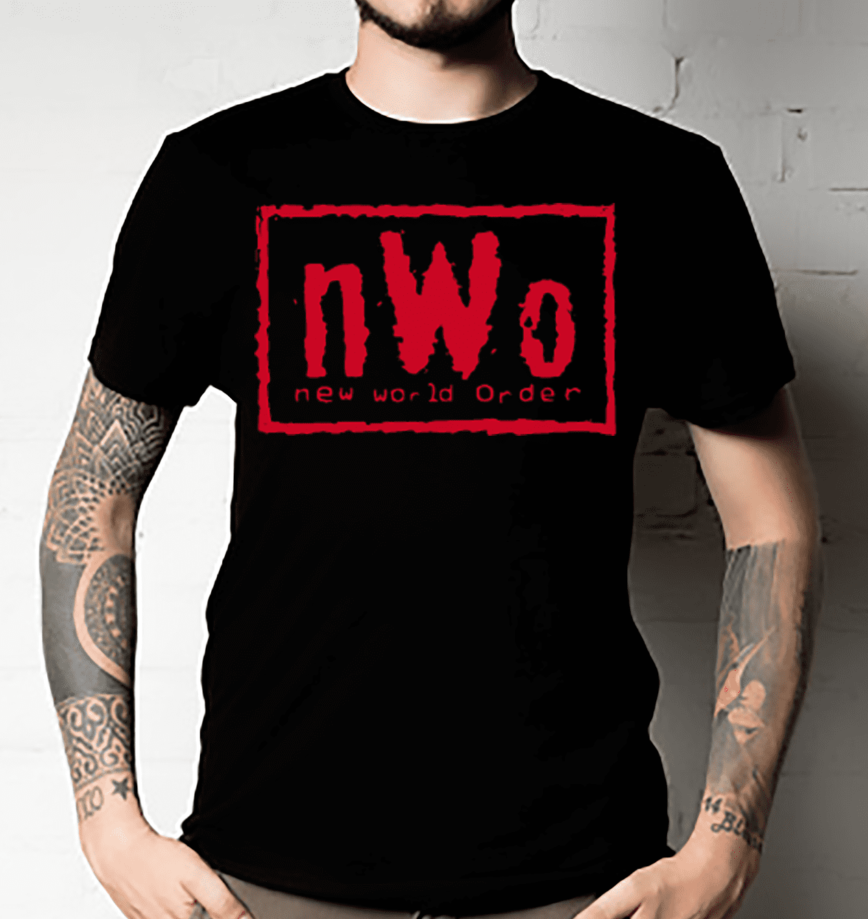 Adult New World Order nWo Wrestling Wolfpac Black T-Shirt - Walmart.com