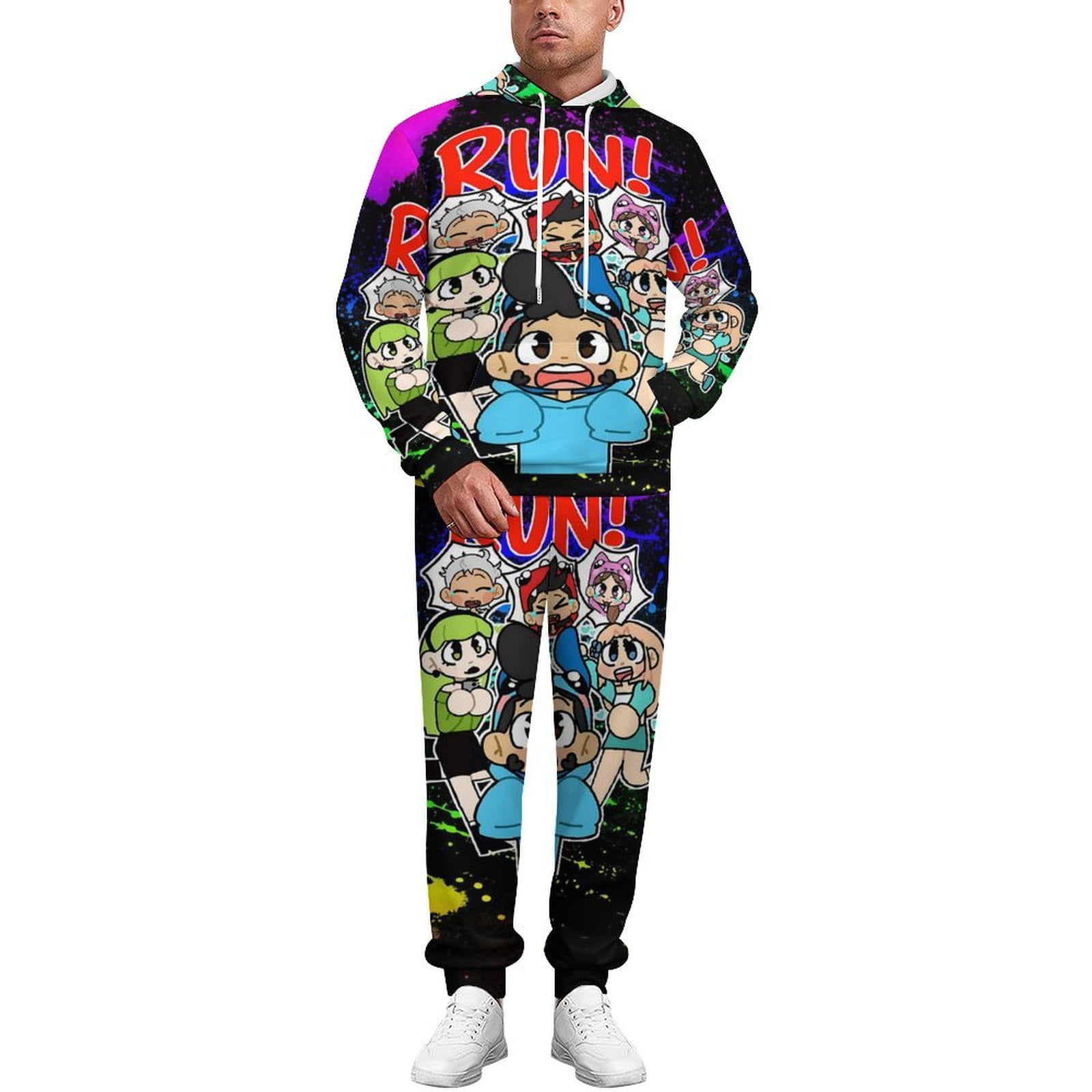 Adult Om-,z Cre Hoodies and Sweatpants Hooded Sweatshirts With Jogger ...