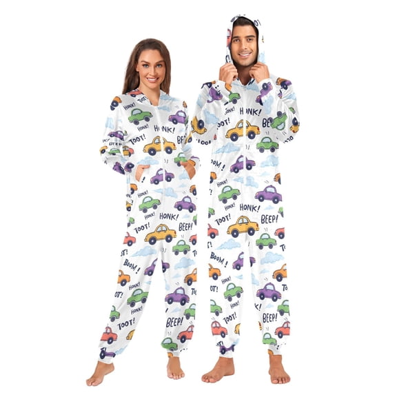 Adult Onesie Blue Background Adult Onesie Automobile Clouds Zipper One ...