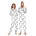 Adult Onesie Blue Background Adult Onesie Dalmatian Zipper One-Piece ...