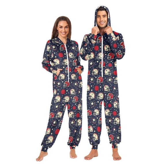 Adult Onesie Blue Background Adult Onesie Rugby Zipper One-Piece ...