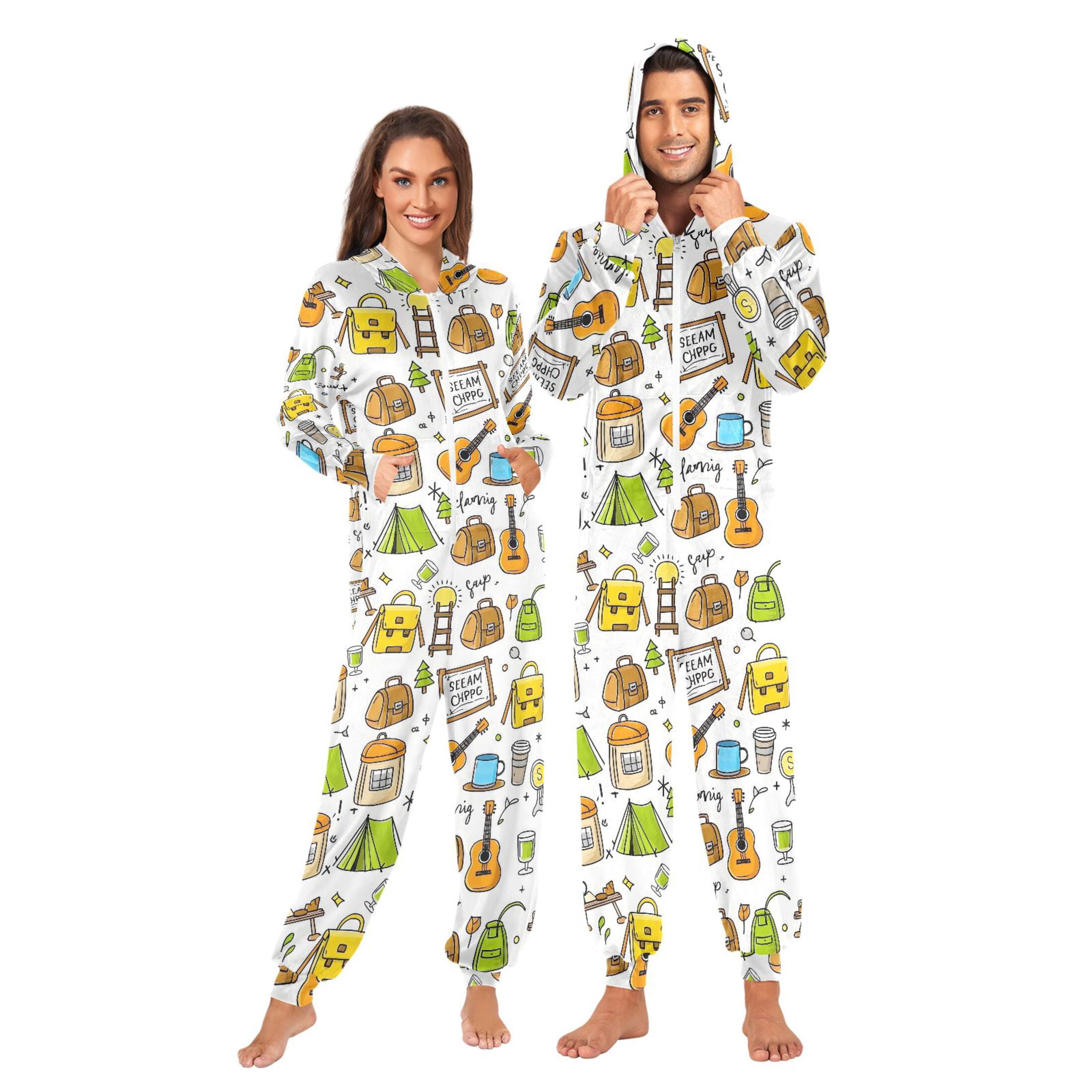 Adult Onesie Blue Background Adult Onesie Wilderness Tools Zipper One ...