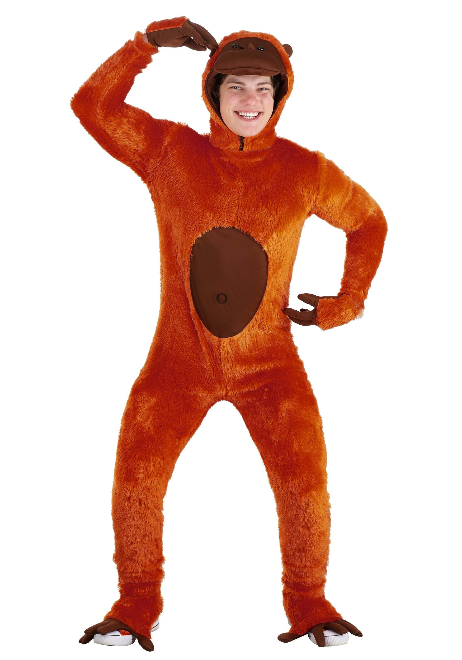 Adult Orange Orangutan Costume - Walmart.com