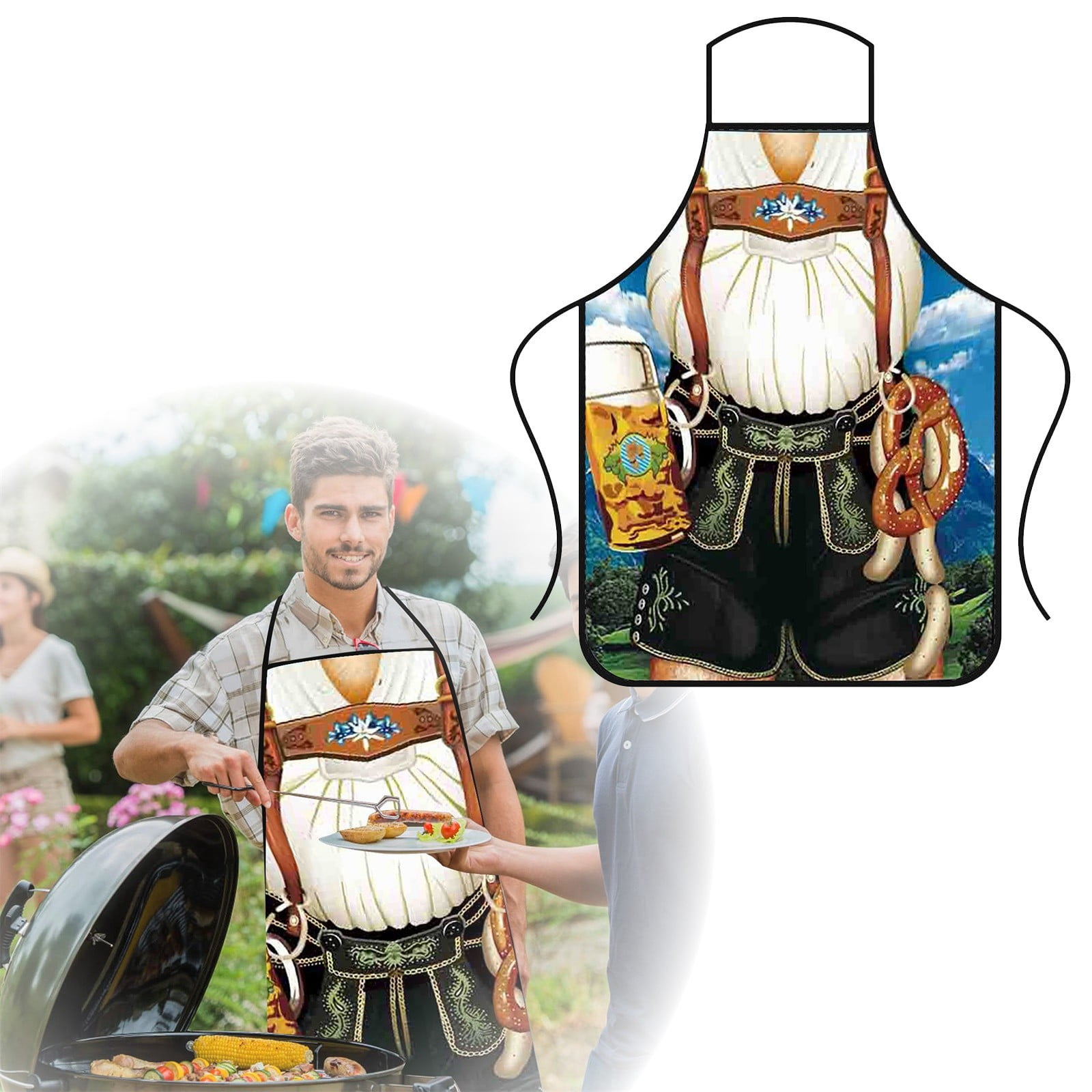 Adult Painting Smock Barber Strong Apron Denim Shop Apron with Pockets ...
