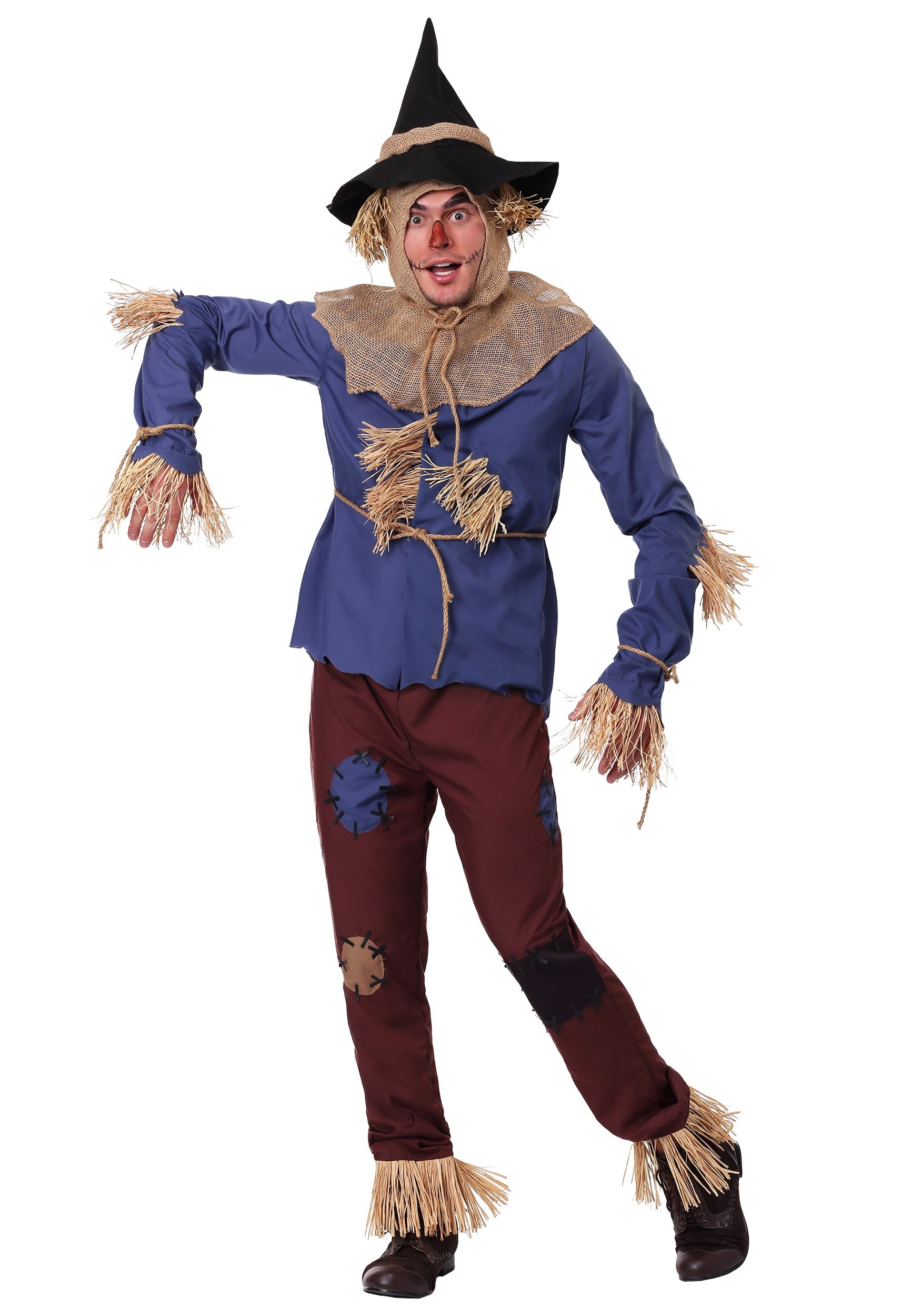 FUN Costumes Adult Patchwork Scarecrow Costume, Halloween Outfit with ...