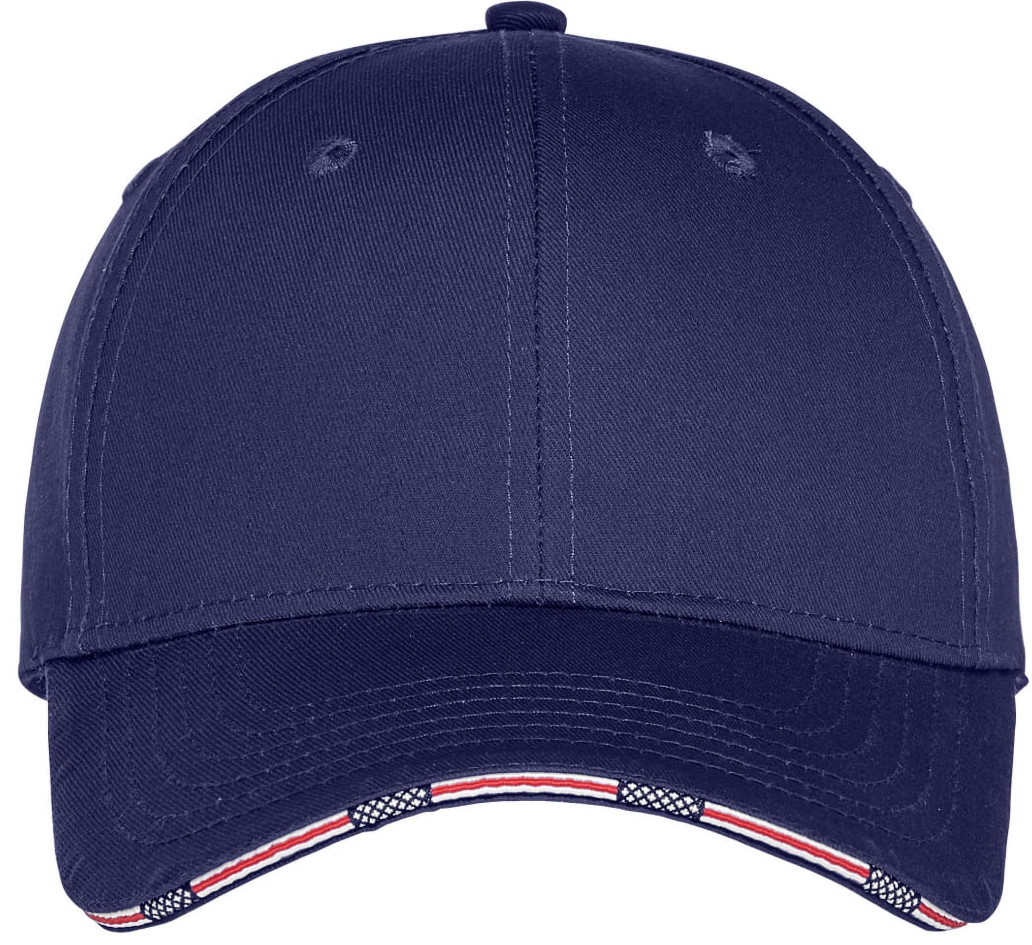 Adult Patriotic Americana Style Adjustable Cotton Twill Hat Cap - Blue ...