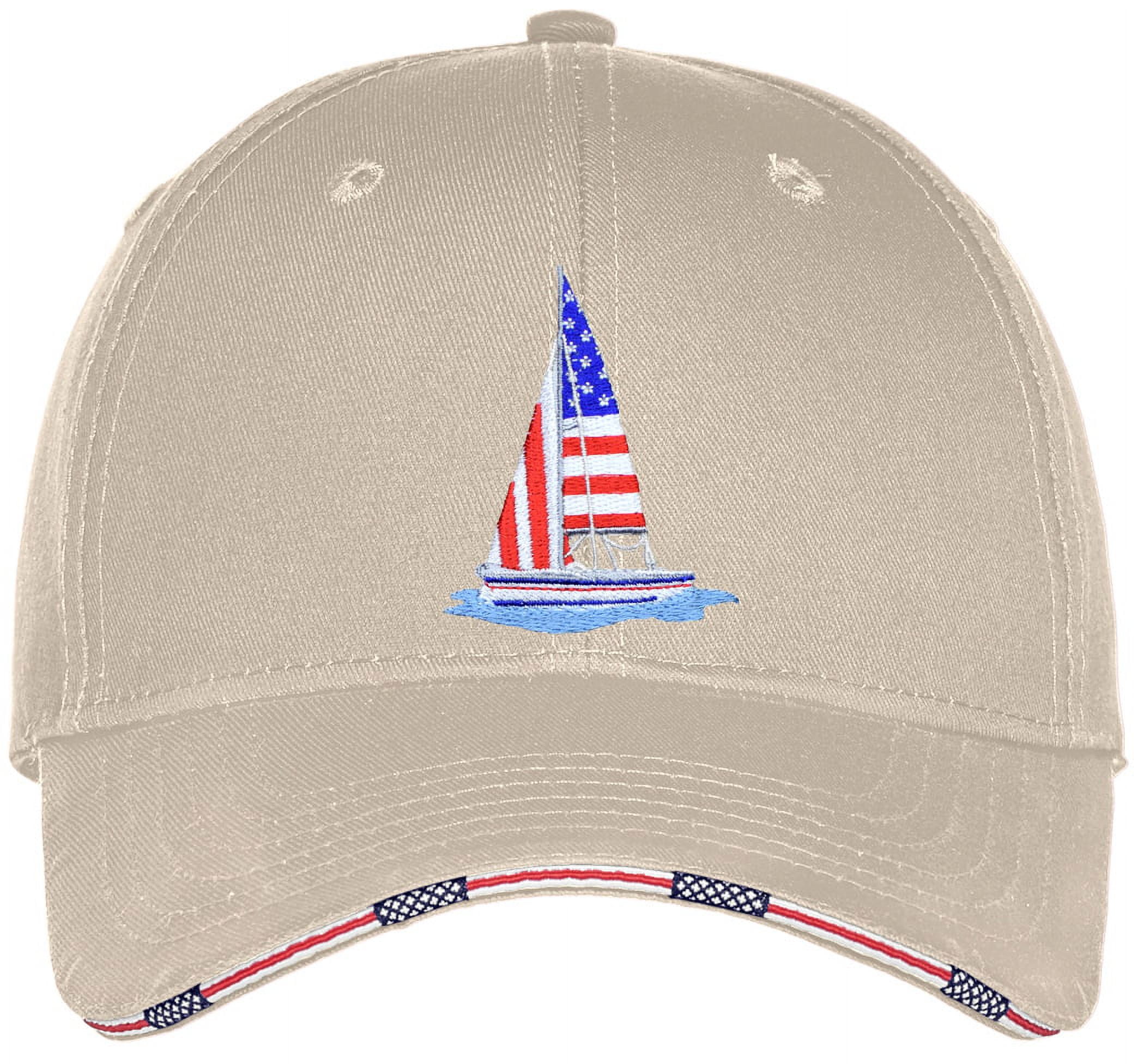 Adult Patriotic Sailboat Sailing Patch Americana Style Adjustable ...