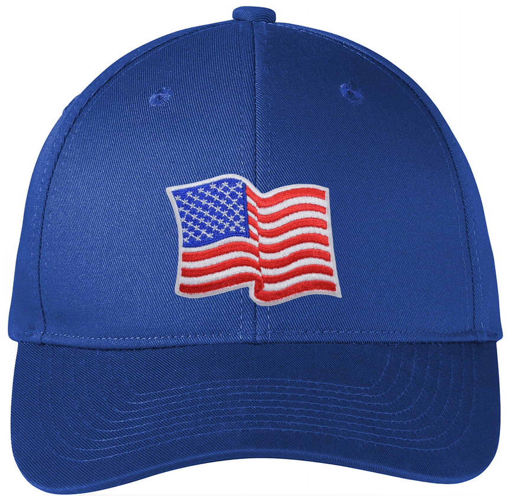 Adult Patriotic Waving US Flag Patch Americana USA Flag Twill Hat Cap ...
