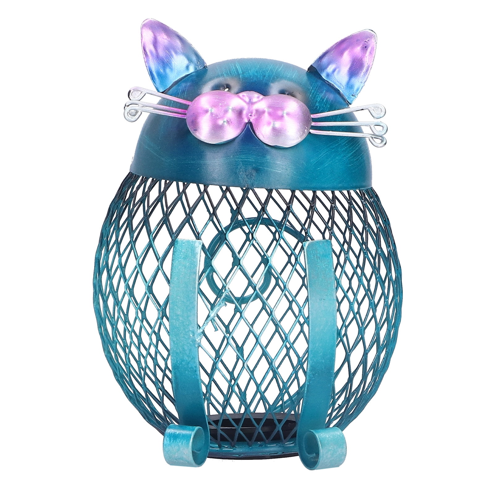 Adult Piggy Bank,Coin Box Cat Animal Decoration, Wrought Iron Handmade ...