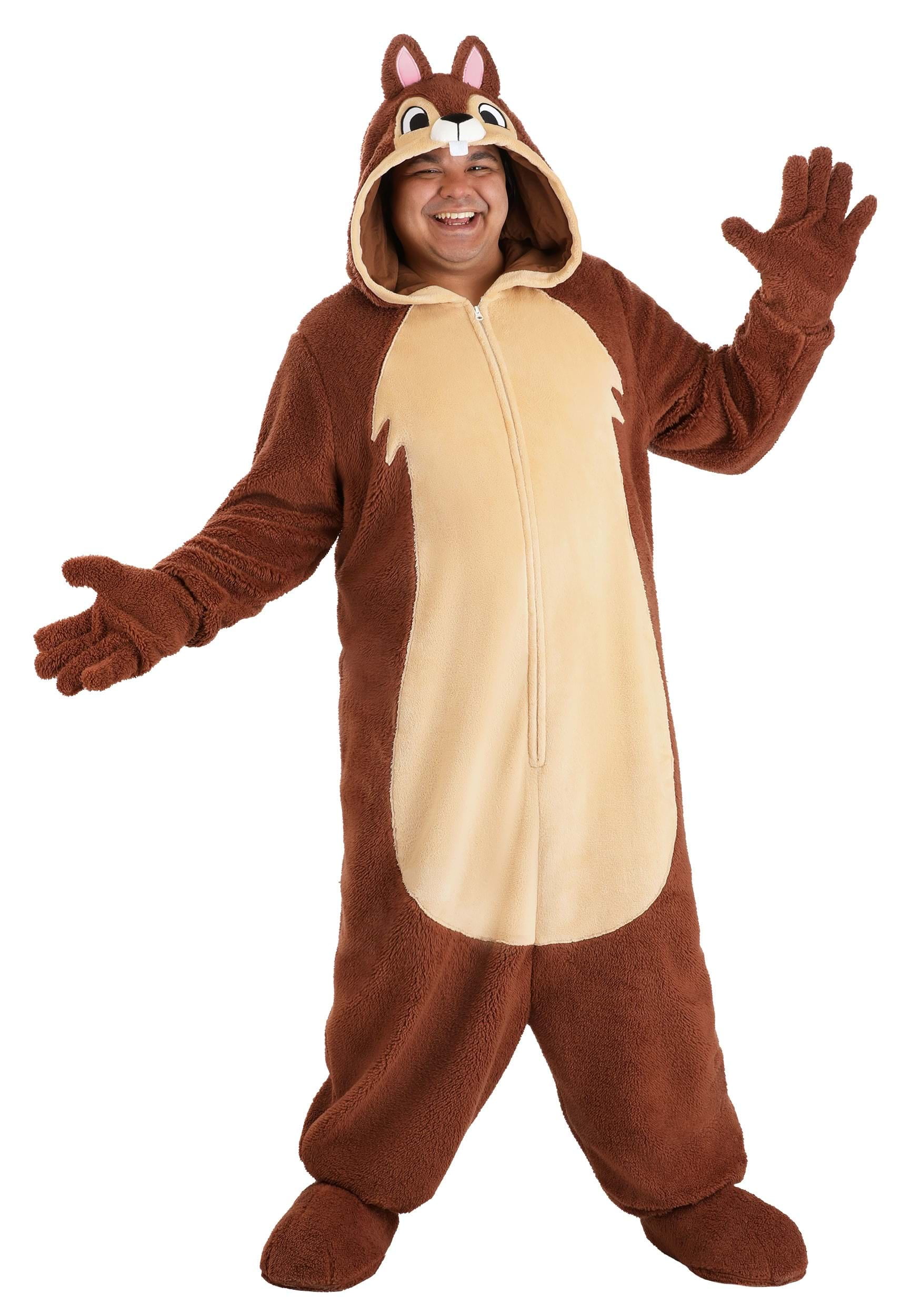 Adult Plus Size Disney Chip 'n Dale Chip Costume - Walmart.com