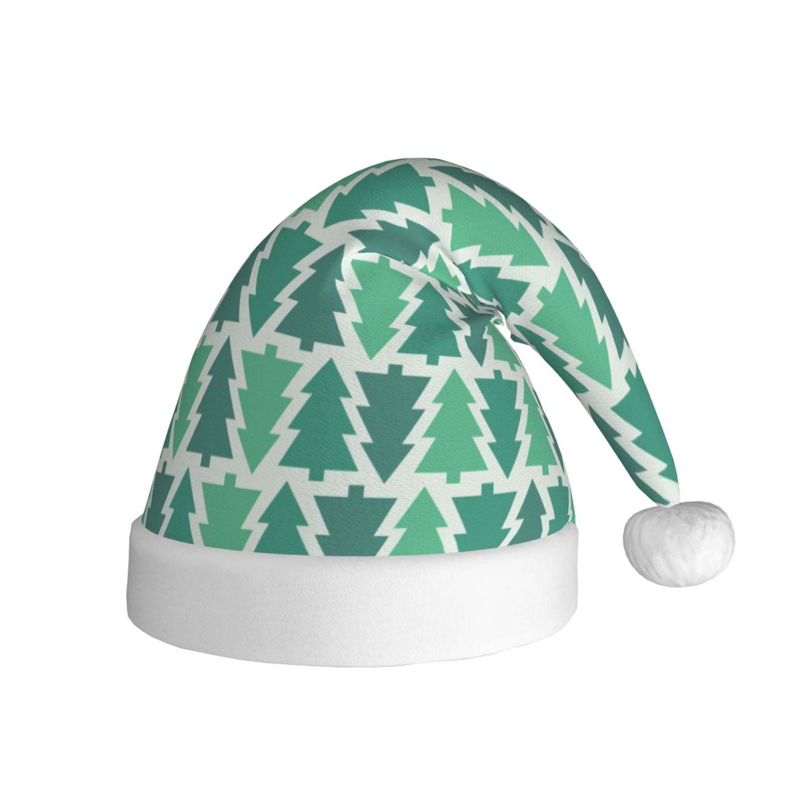 Adult Plush Santa Hat Christmas Tree Soft Fleece Christmas Holiday ...