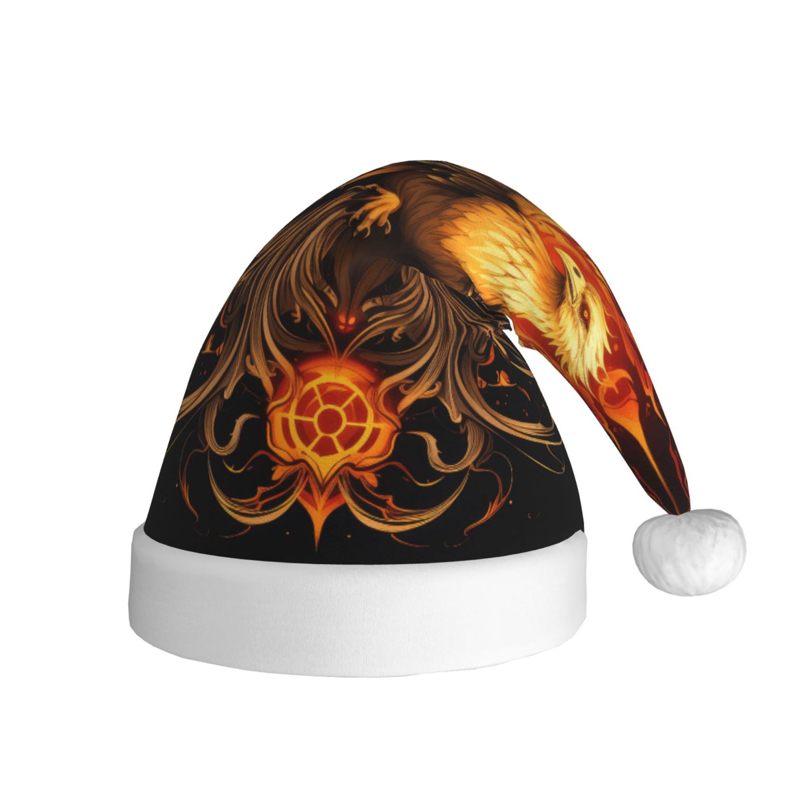 Adult Plush Santa Hat Majestic Phoenix Mythical Bird Soft Fleece ...