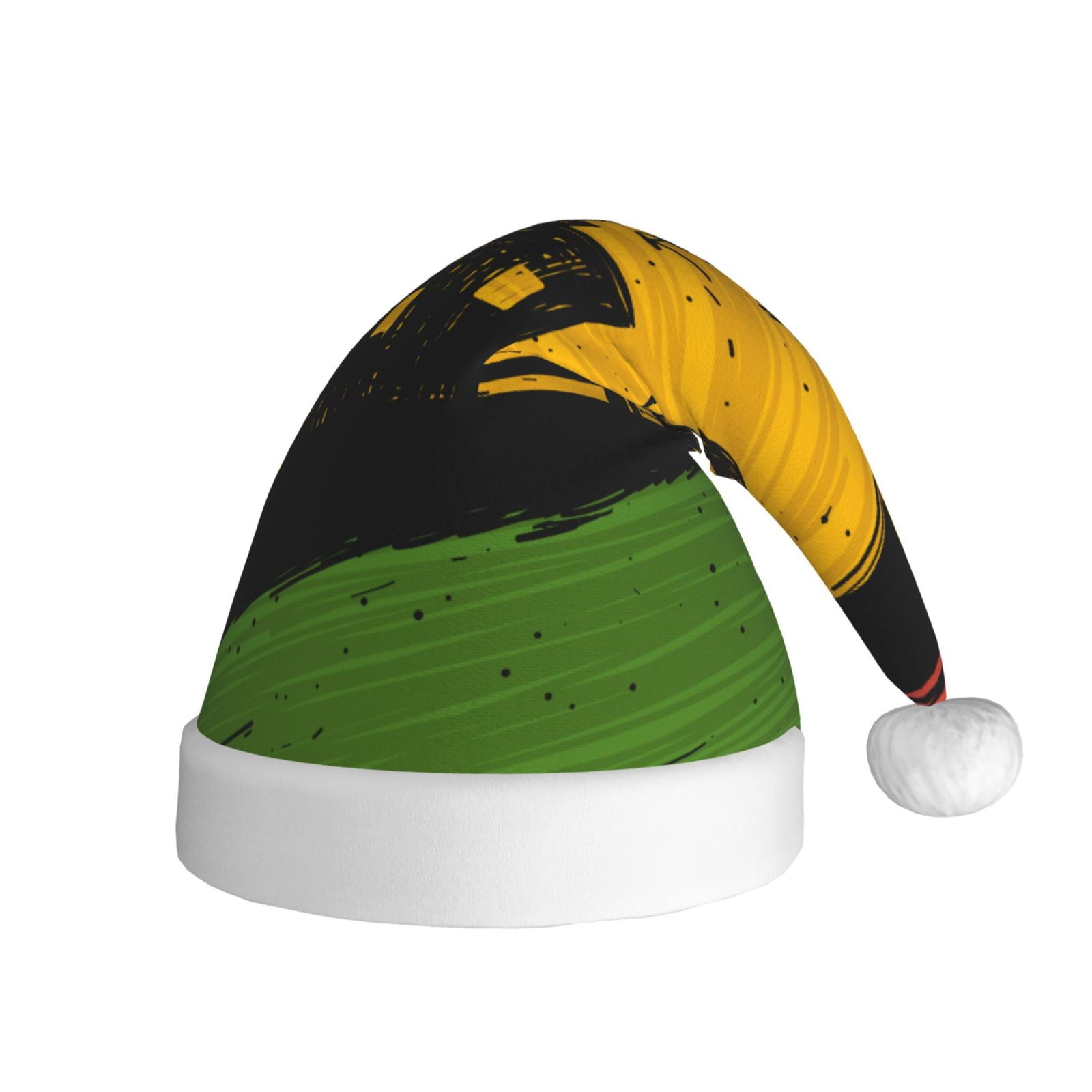 Adult Plush Santa Hat Reggae Style Tree Soft Fleece Christmas Holiday Costume Accessory for ...