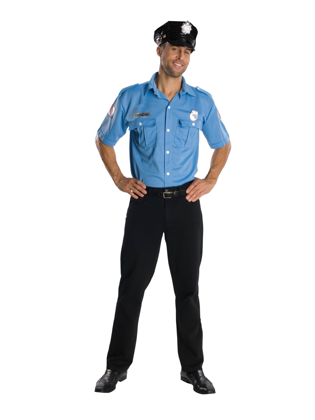 Rubies Blue Police Officer Costume for Adults, Men's One Size - Walmart.com