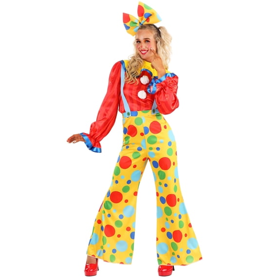 Adult Posh Polka Dot Clown Costume - Walmart.com