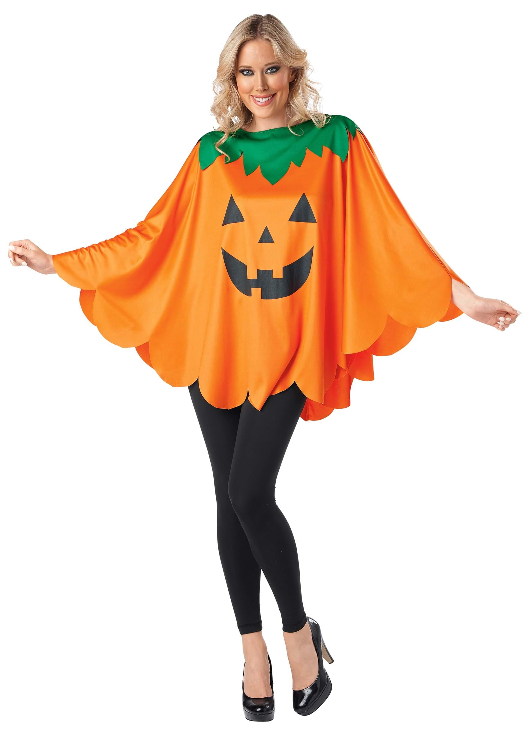 Adult Pumpkin Poncho Costume - Walmart.com