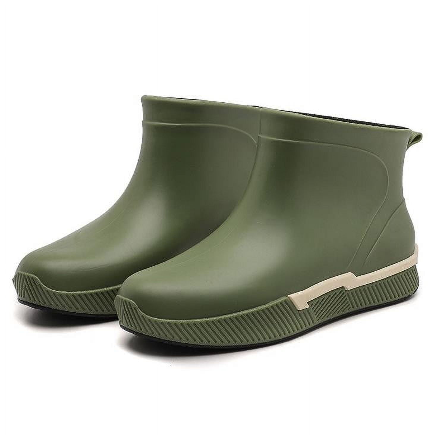Adult Rain Boots Women's Water Shoes Short-tube Rubber Shoes Camping ...