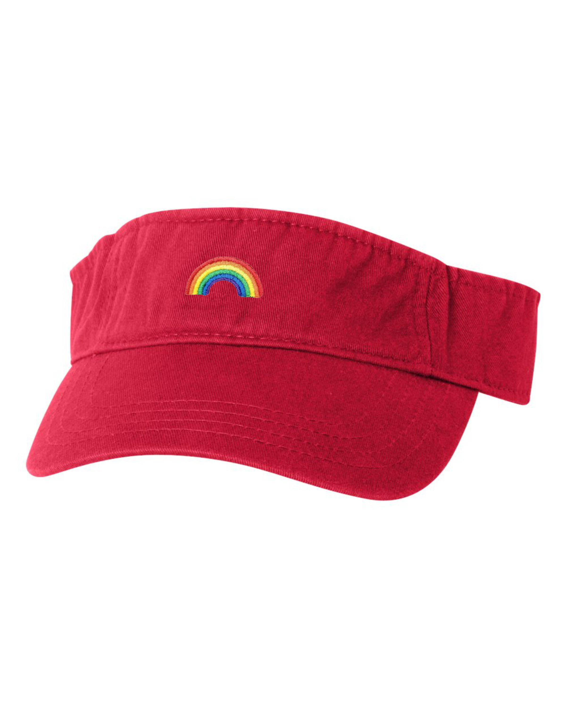 Adult Rainbow Embroidered Visor Dad Hat - Walmart.com