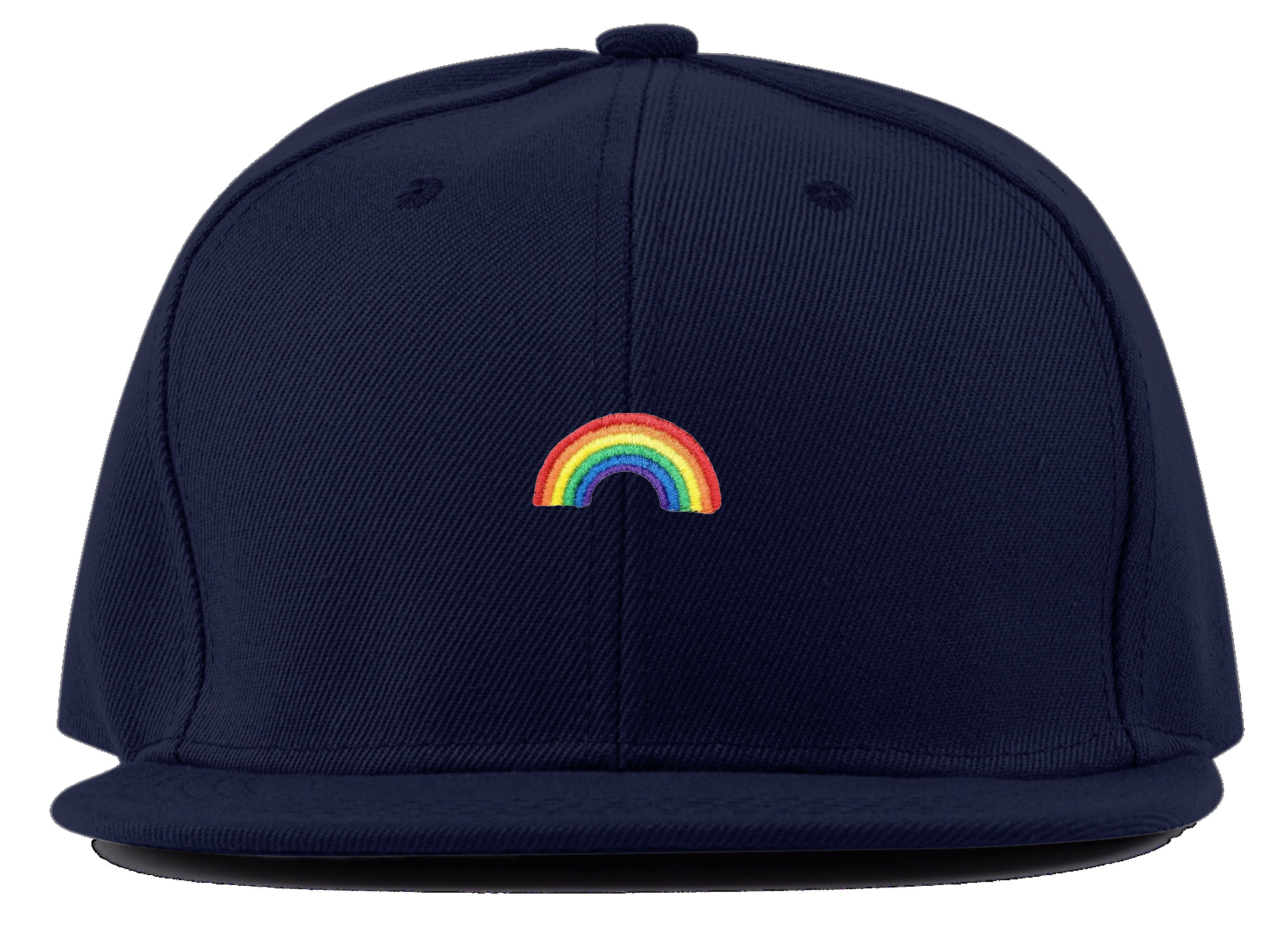Adult Rainbow Flat Bill Snapback Cap - Walmart.com