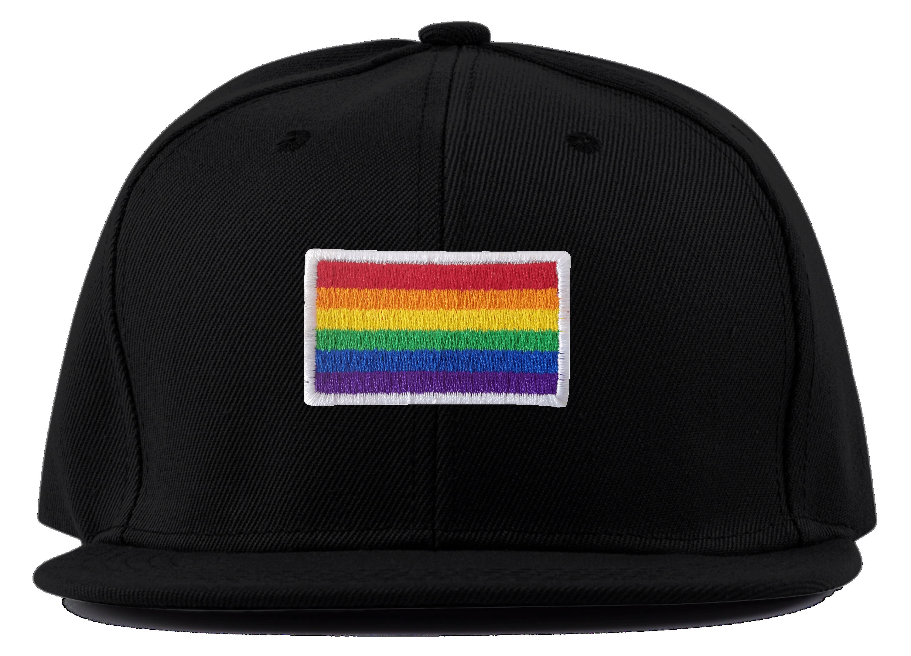 Adult Rainbow Gay & Lesbian Pride Flag Flat Bill Snapback Cap - Walmart.com