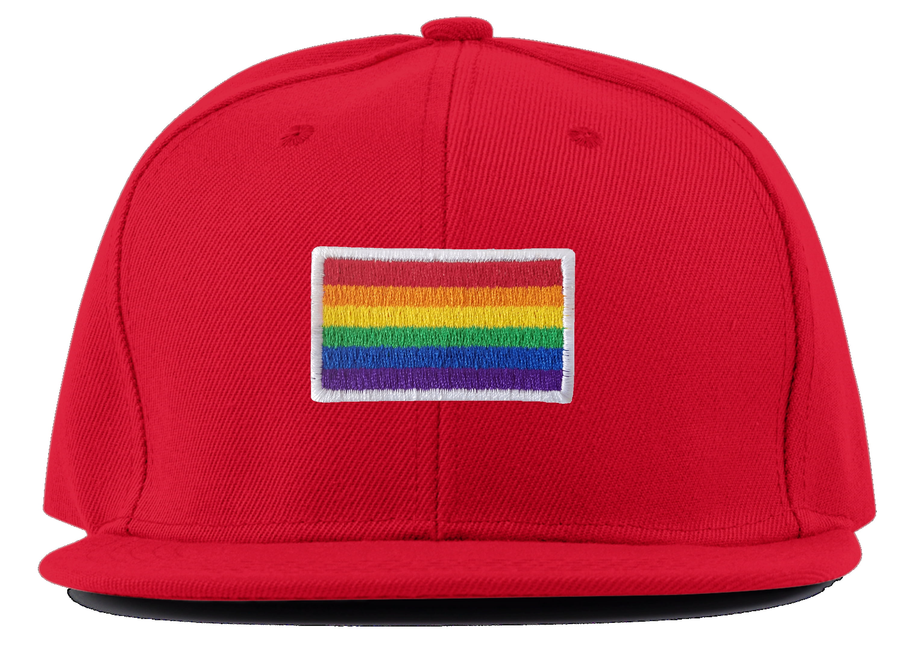 Adult Rainbow Gay & Lesbian Pride Flag Flat Bill Snapback Cap - Walmart.com