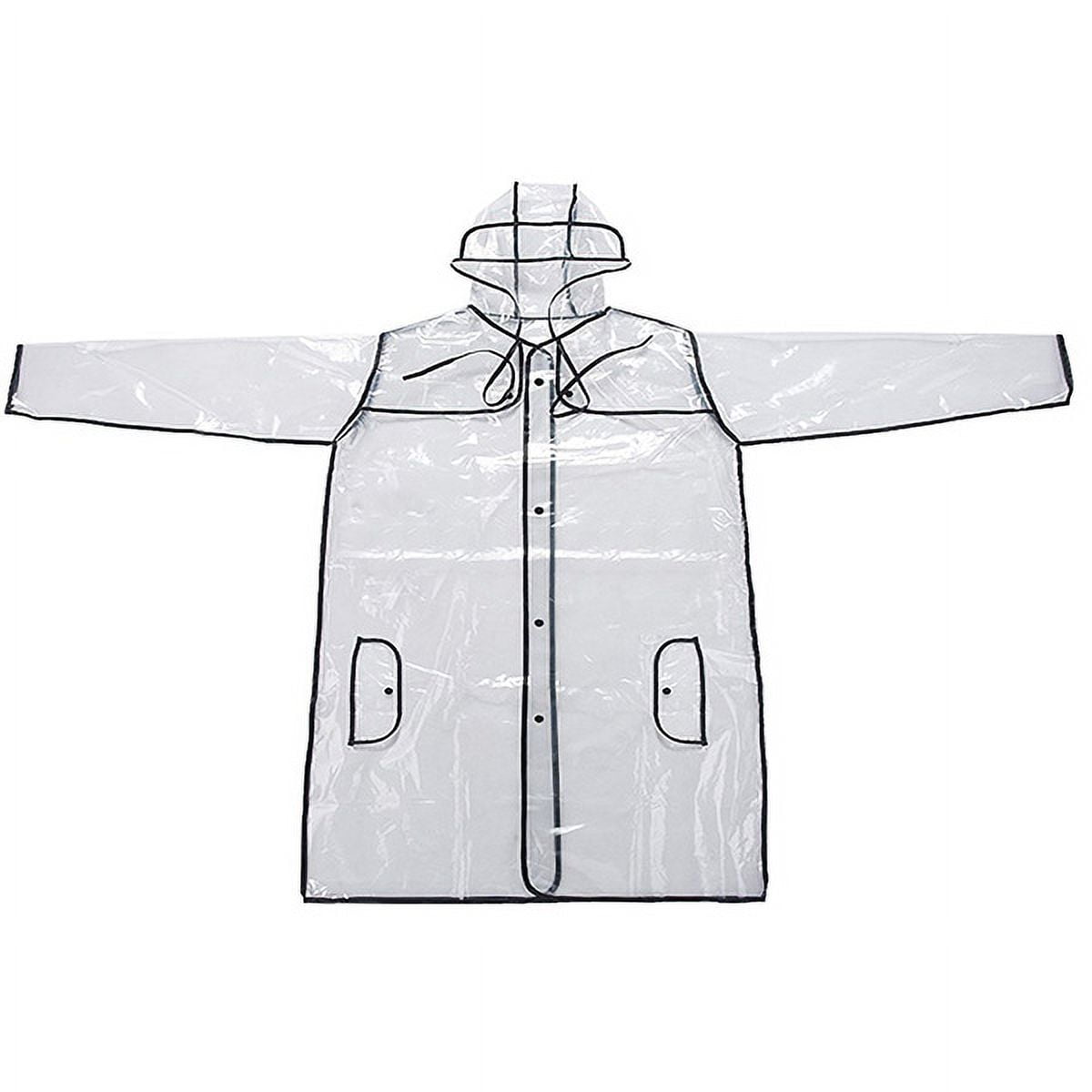 UKCOCO Hooded Transparent PVC Rain Cape for Adults in Rainy Conditions ...
