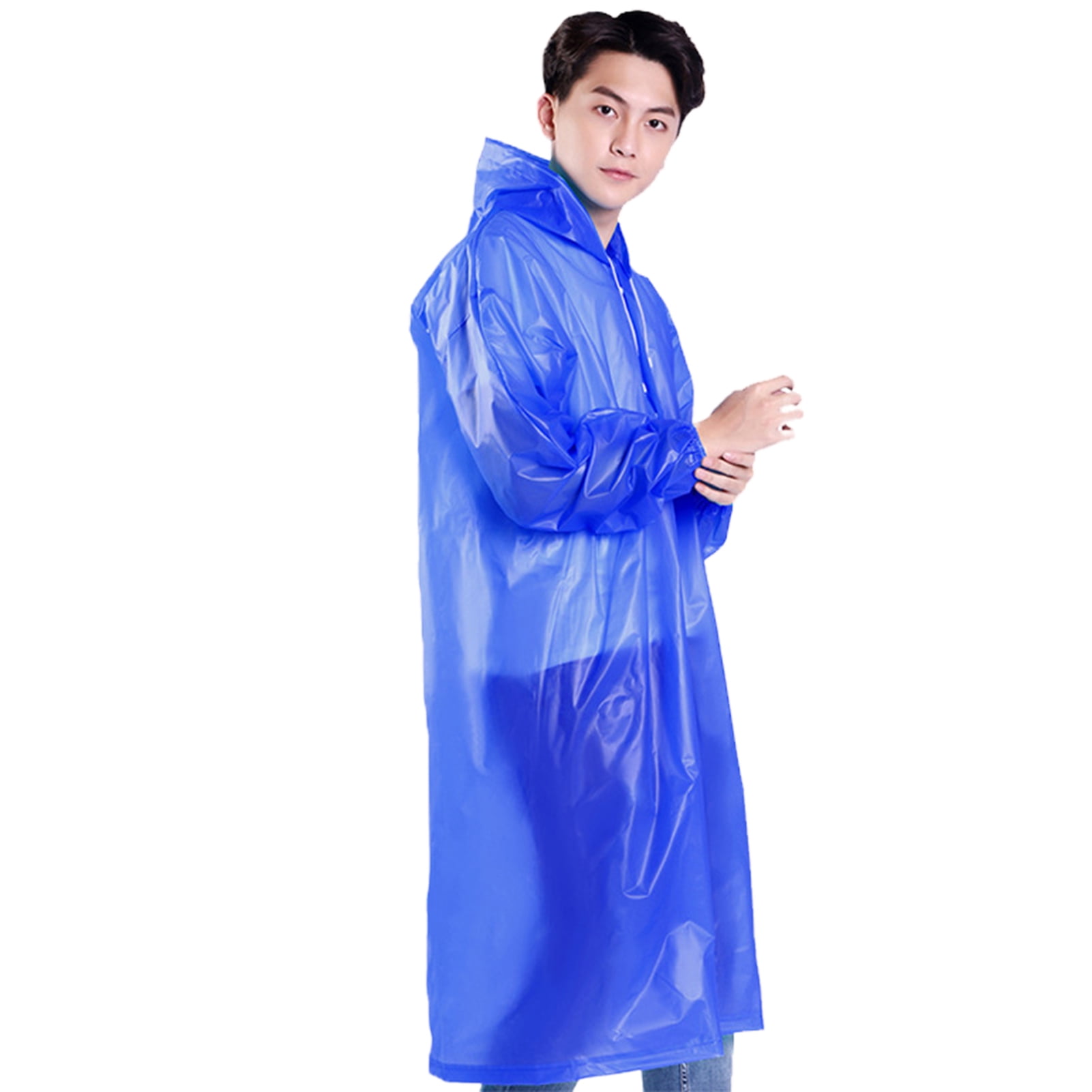 Adult Raincoat Waterproof Hooded Rain Poncho Foldable Portable EVA ...