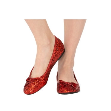 203-Judy Closed Toe Red Sequin Pump - Walmart.com