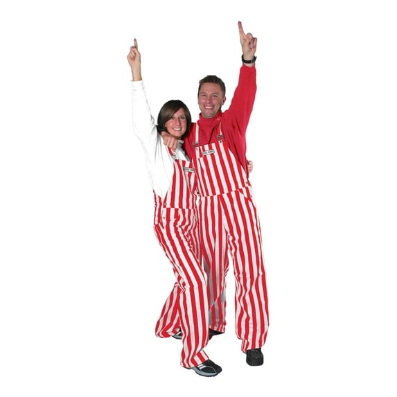 Adult Red & White Striped Game Bibs Overalls, X-Small - Walmart.com