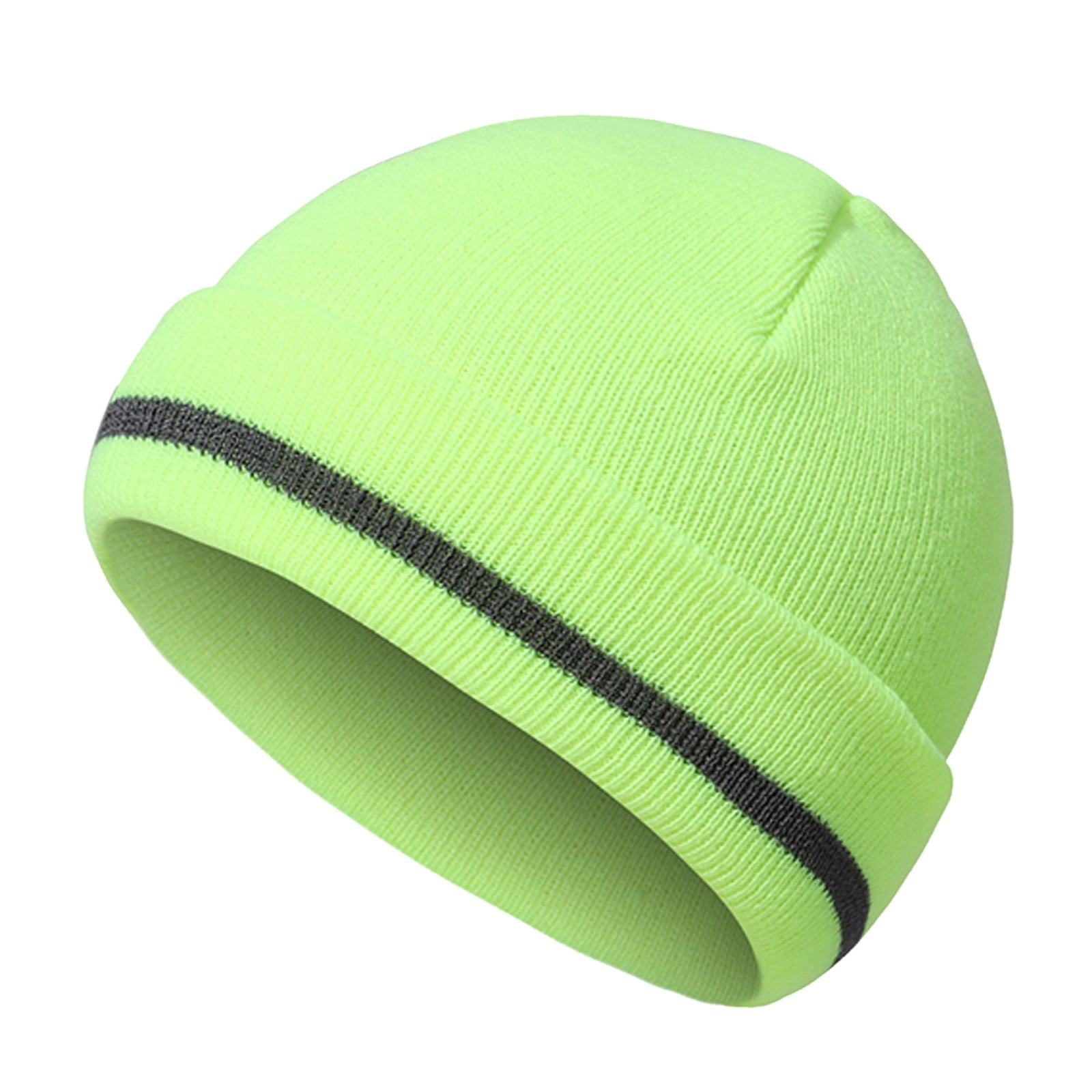 Adult Reflective Knit Hats Warm Winter Hats Headwear For Work,Running L ...