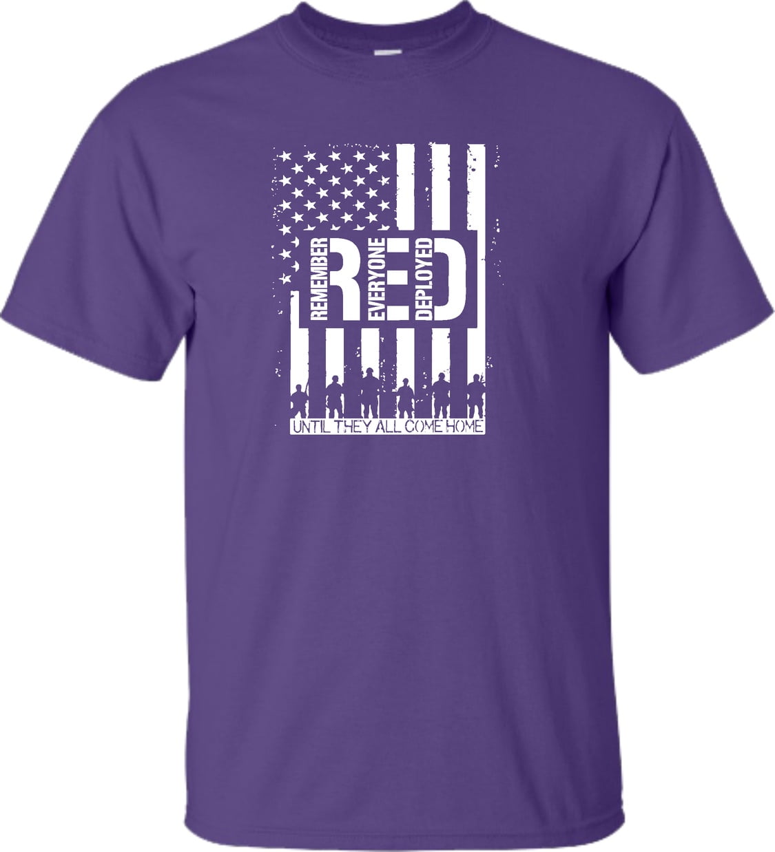 Adult Remember Everyone Deployed RED Friday T-Shirt - Walmart Business ...