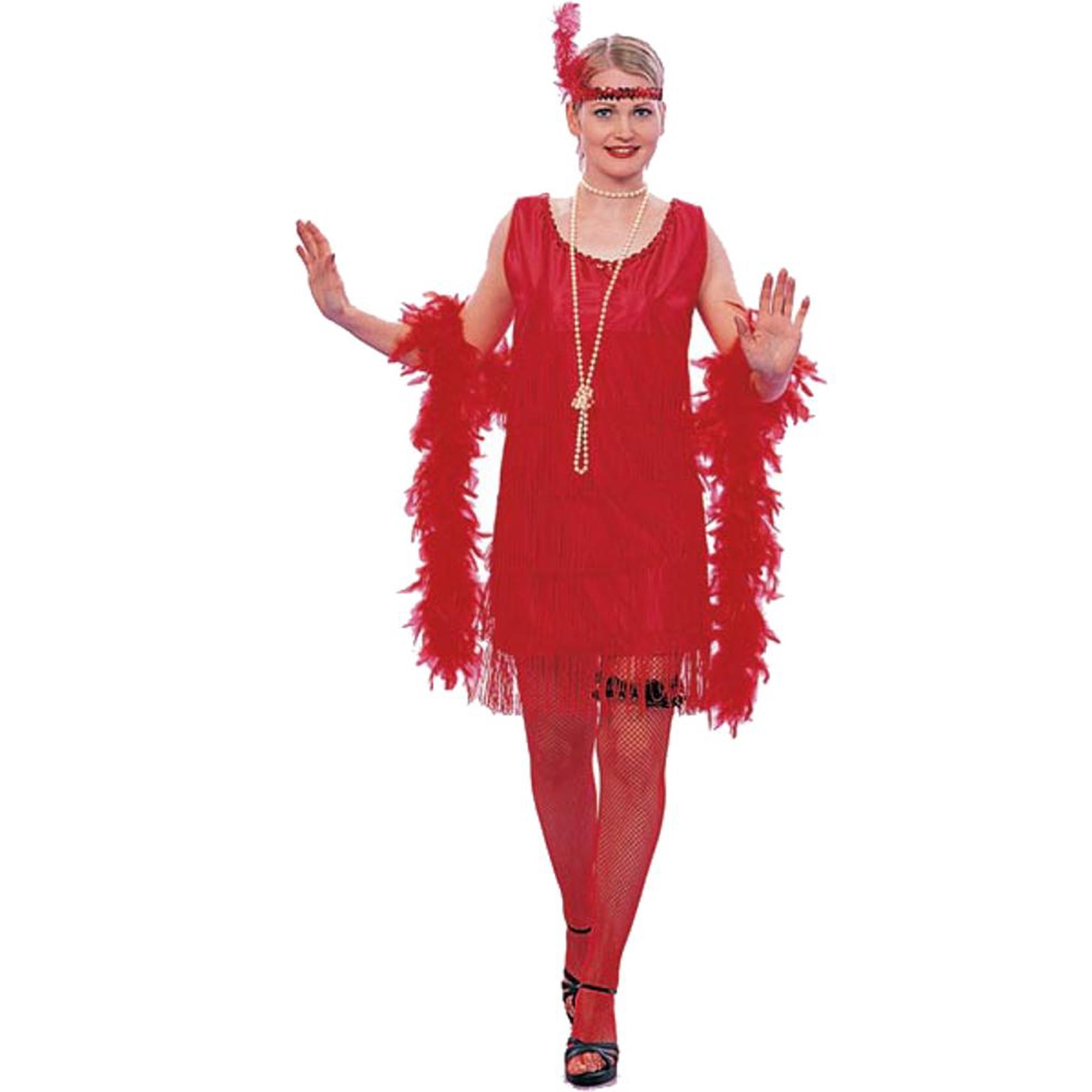 20s Red Flapper Dress