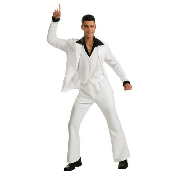 Adult Saturday Night Fever White Suit Costume - Walmart.com