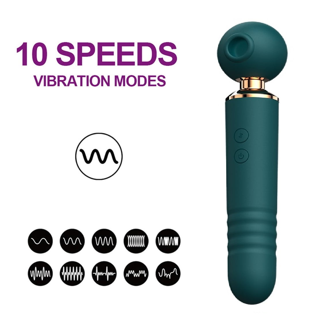 Adult Sex Toy Portable Wand Sex Toys W 10 Vibration Modes Soft