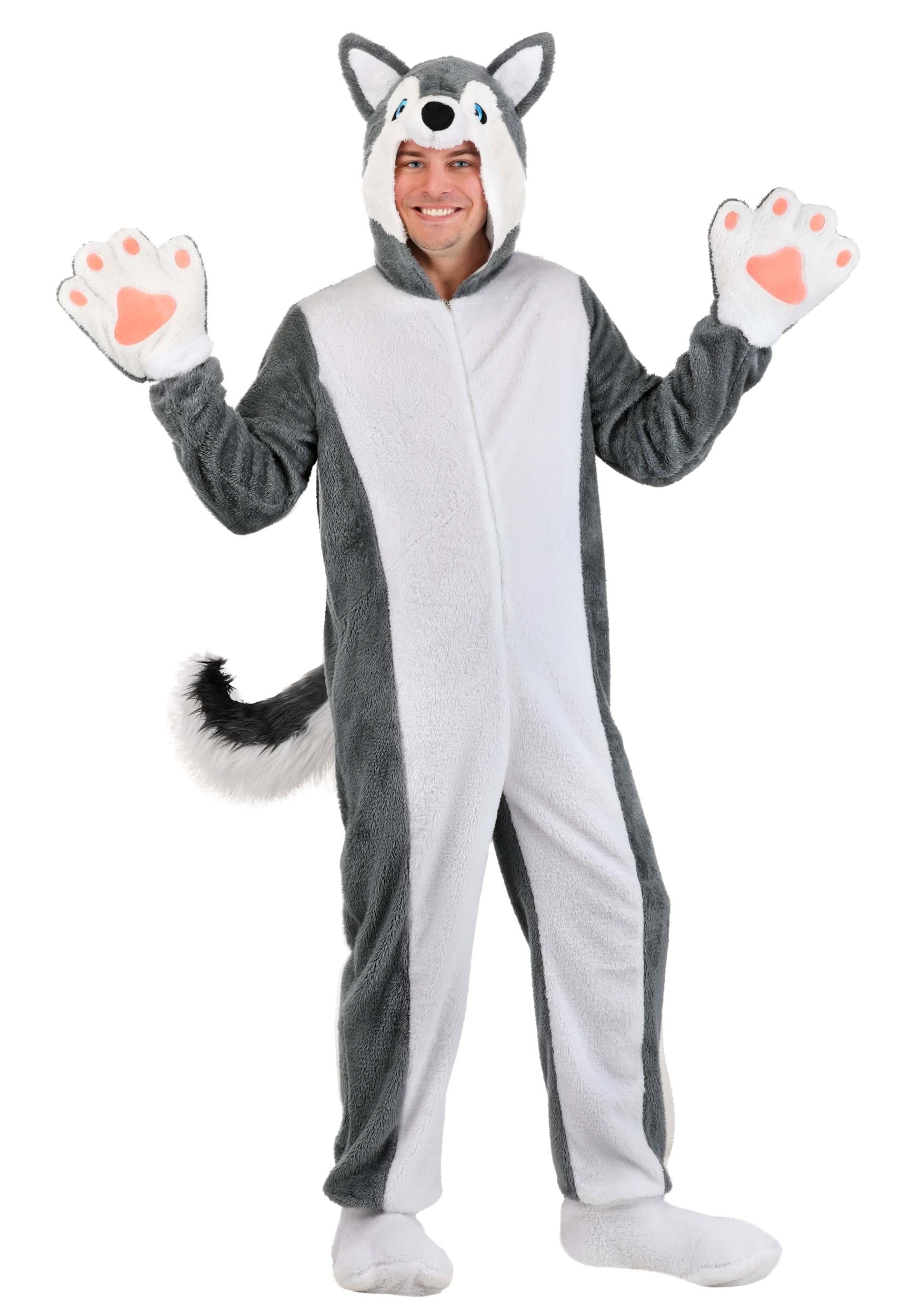 Adult Siberian Husky Dog Costume - Walmart.com